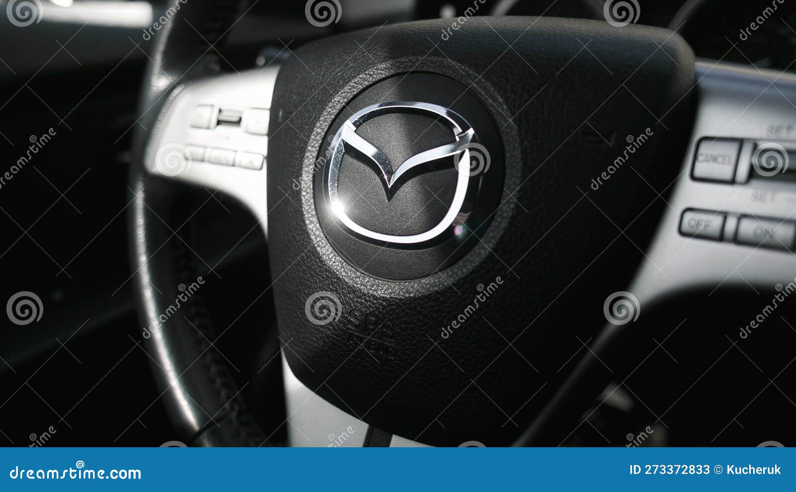 Mazda Logo on the Steering Wheel. Editorial Stock Photo - Image of ...