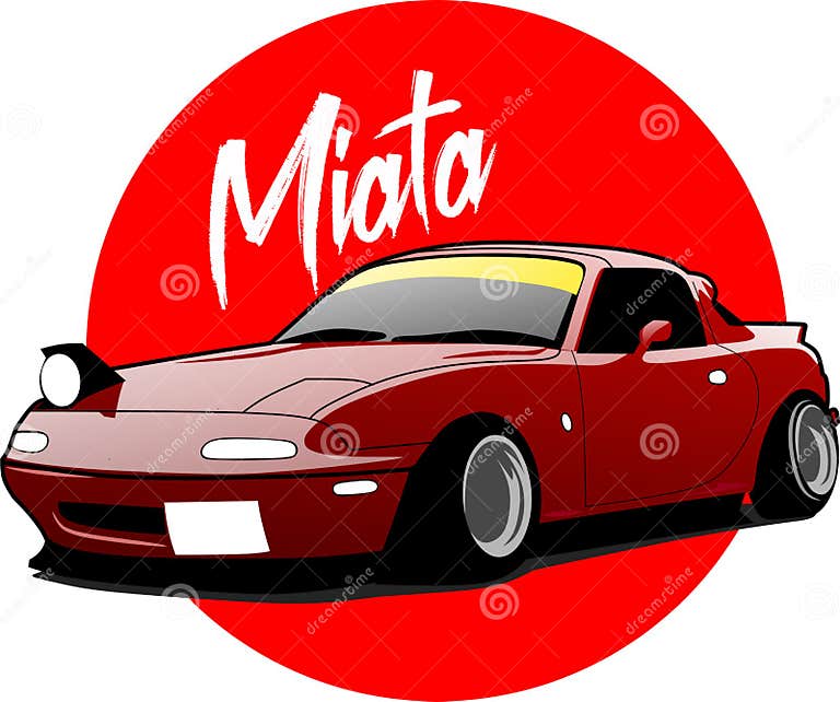 Mazda Miata MX-5 Vector stock illustration. Illustration of miata ...