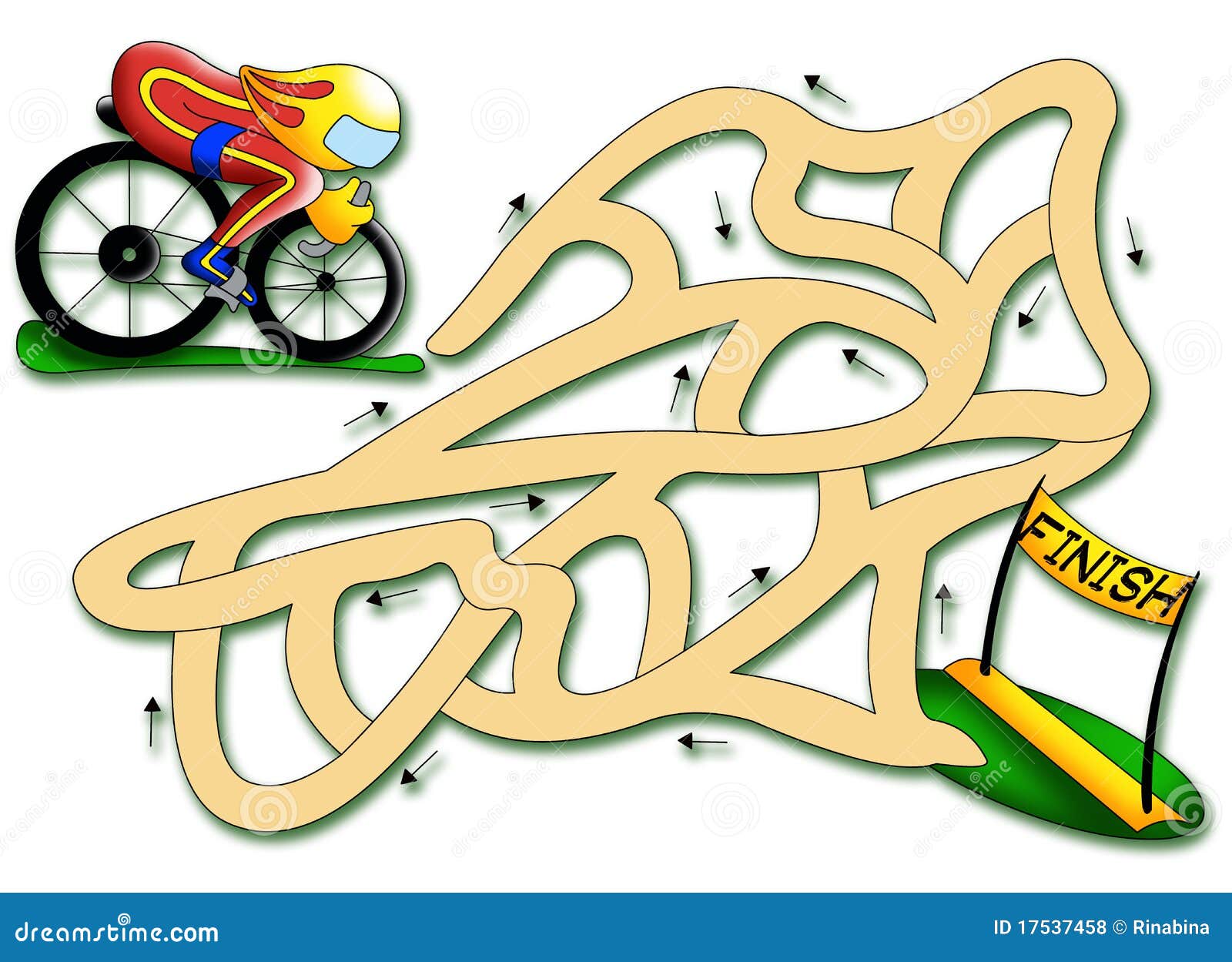 Maze 16 stock illustration. Illustration of bike, track - 17537458