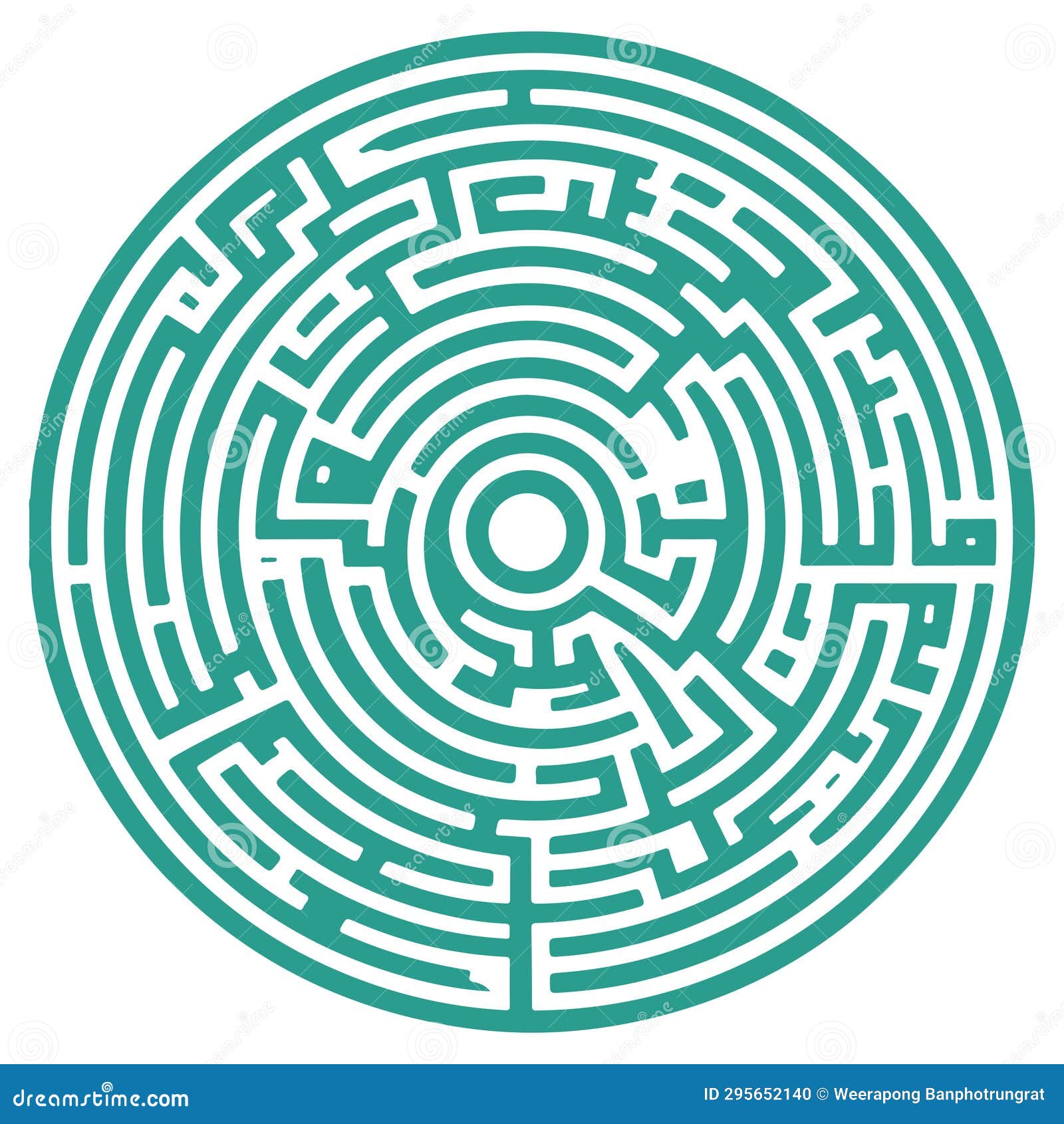 A Circle Maze Game for Kids, the Challenging Riddle Game, the Labyrinth for Learning Stock ...