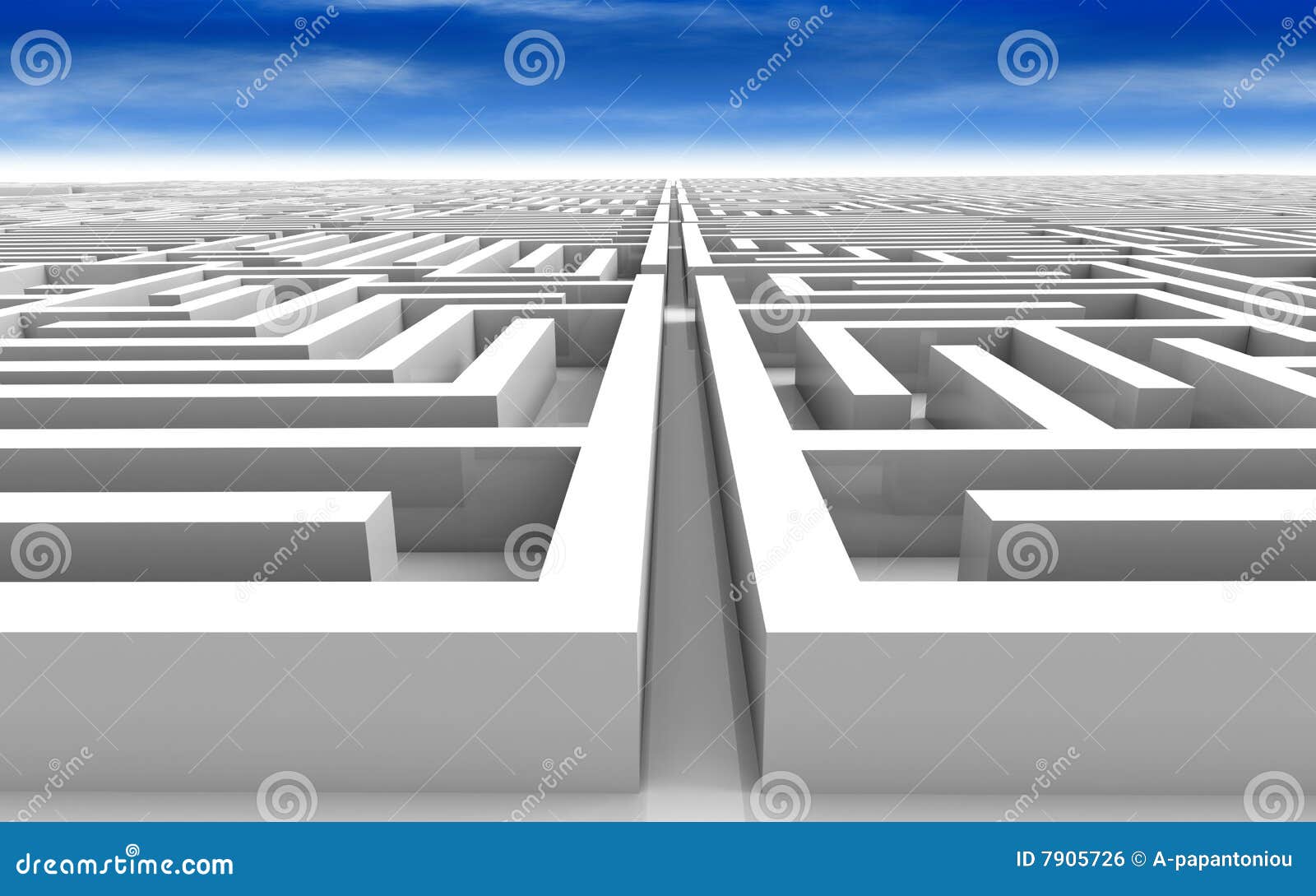 Maze stock illustration. Illustration of allegory, surreal - 7905726