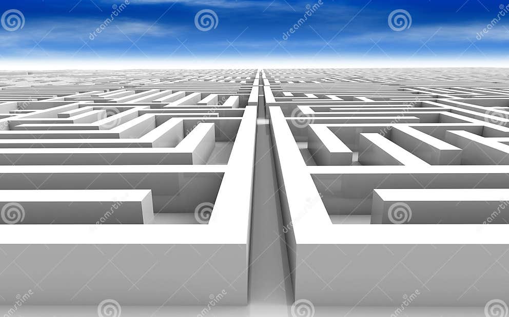 Maze stock illustration. Illustration of allegory, surreal - 7905726