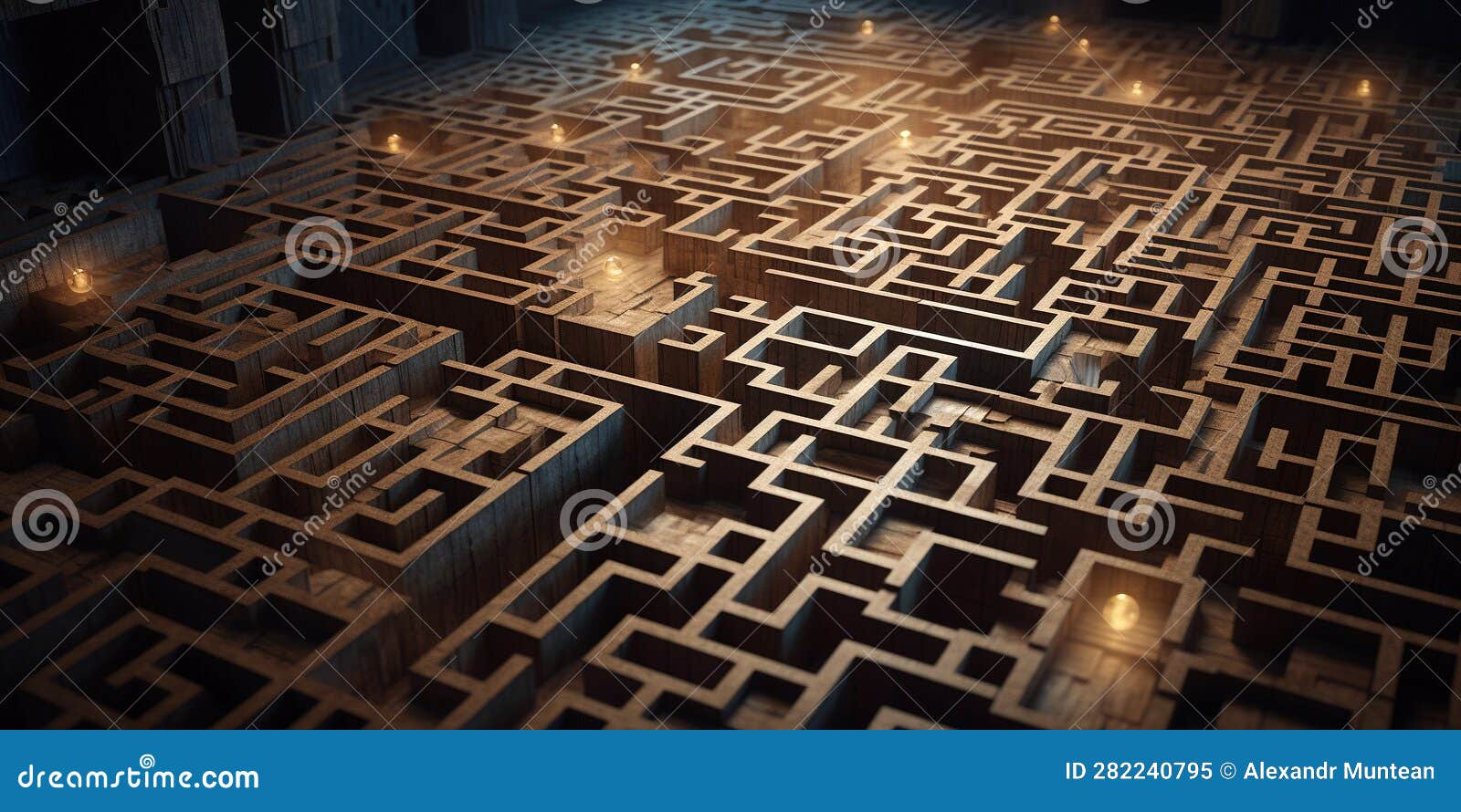 Maze Background, Panoramic Image. Stock Illustration - Illustration of ...