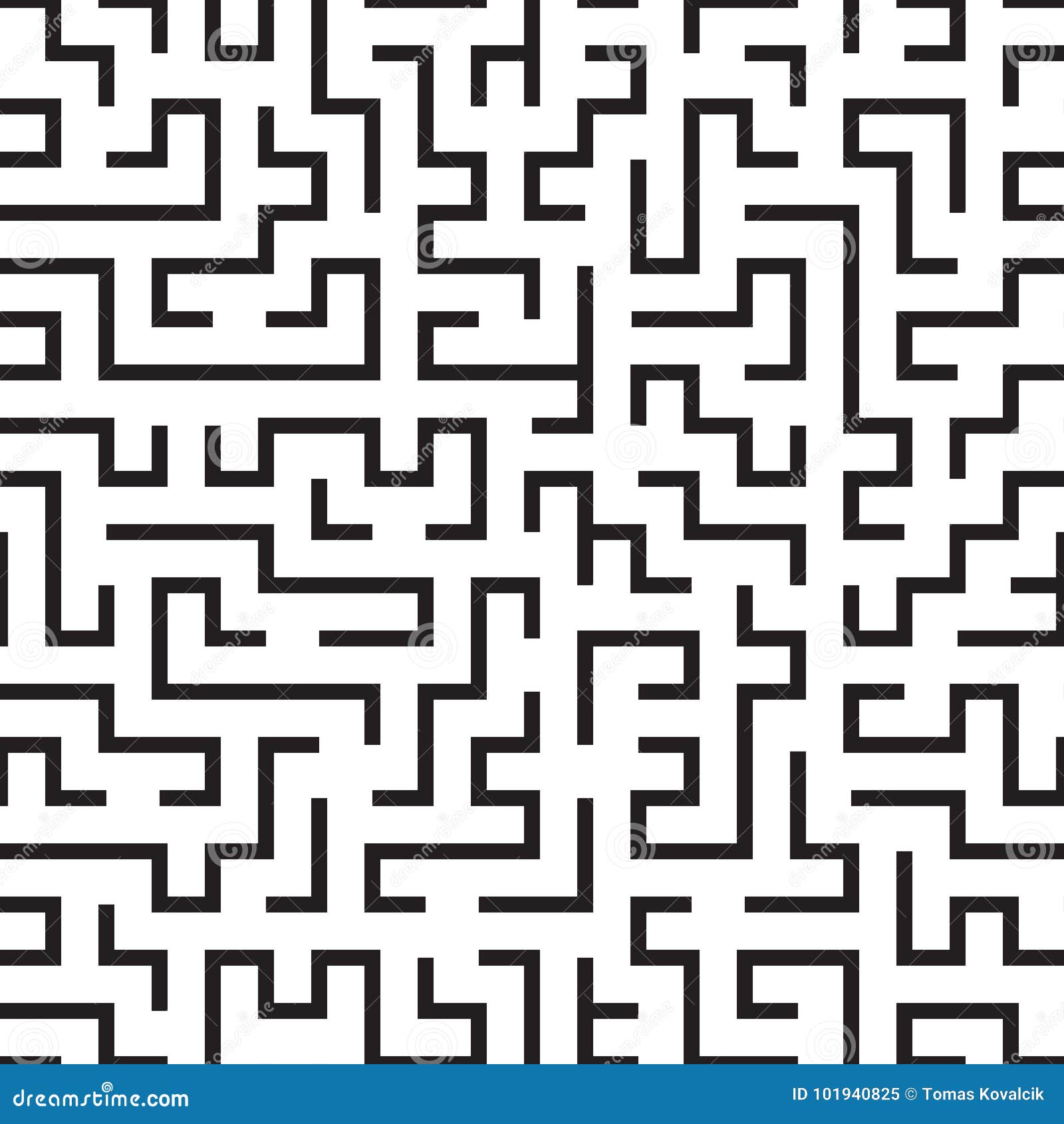 Maze Background, Seamless Pattern Stock Vector - Illustration of ...