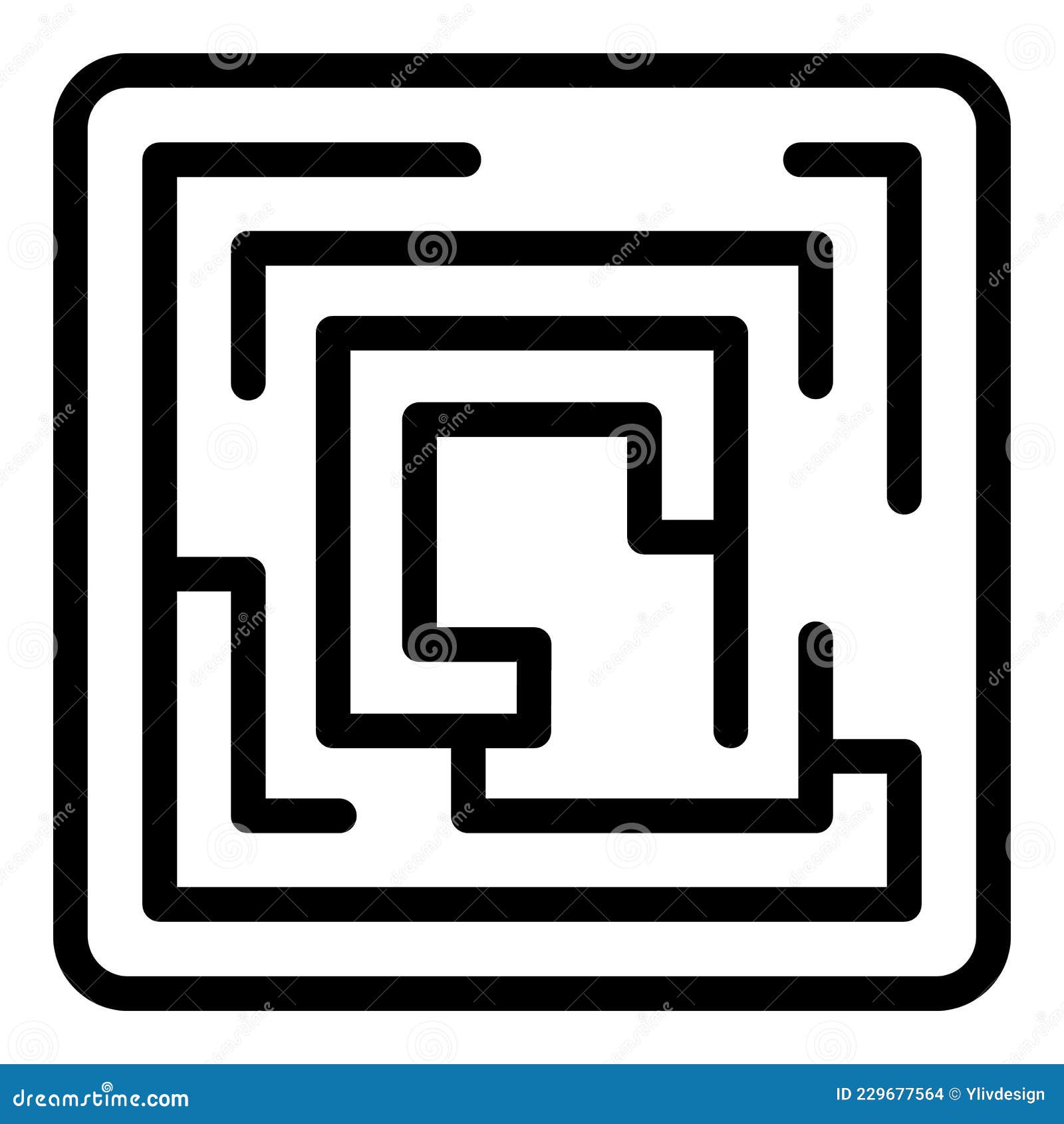 Maze Barcode Icon Outline Vector. Qr Code Stock Vector - Illustration ...
