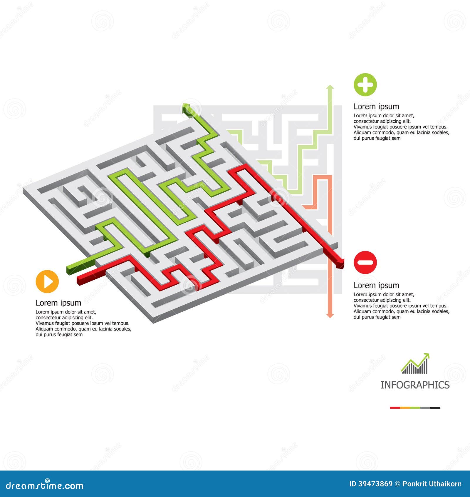 Maze Business Infographic vektor illustrationer. Illustration av planen ...