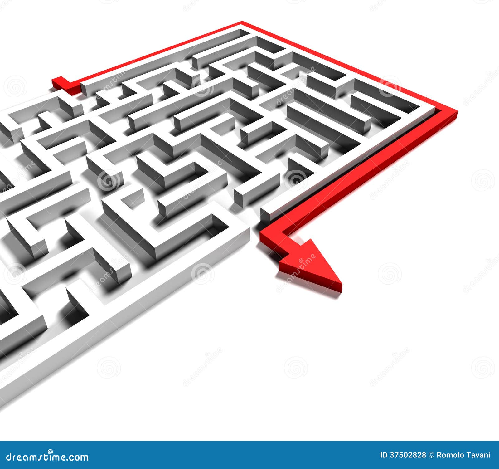 Maze bypassed stock illustration. Illustration of idea - 37502828