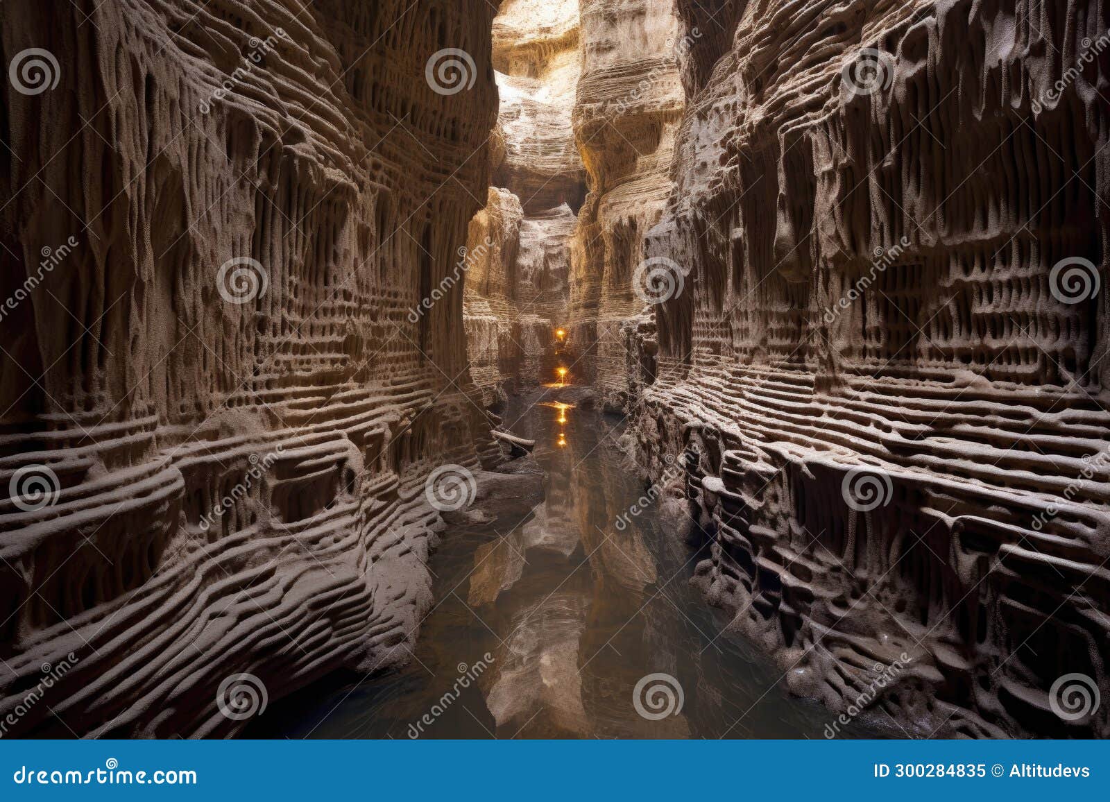 A Maze Carved into the Walls of a Limestone Cave Stock Image - Image of ...