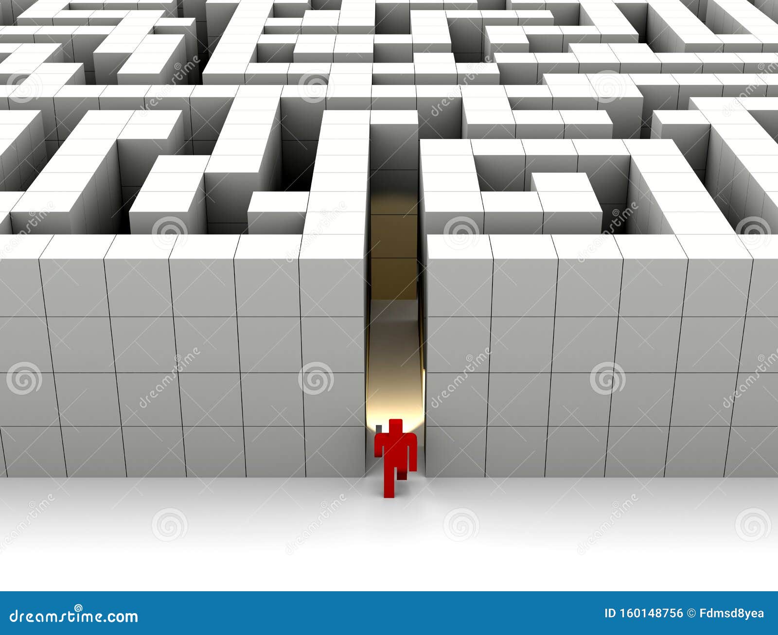Maze and character stock illustration. Illustration of idea - 160148756