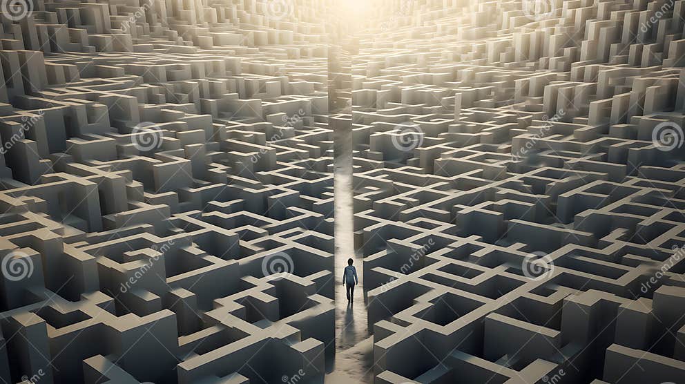 Maze, Choice and Decision, Metaphor Stock Illustration - Illustration ...