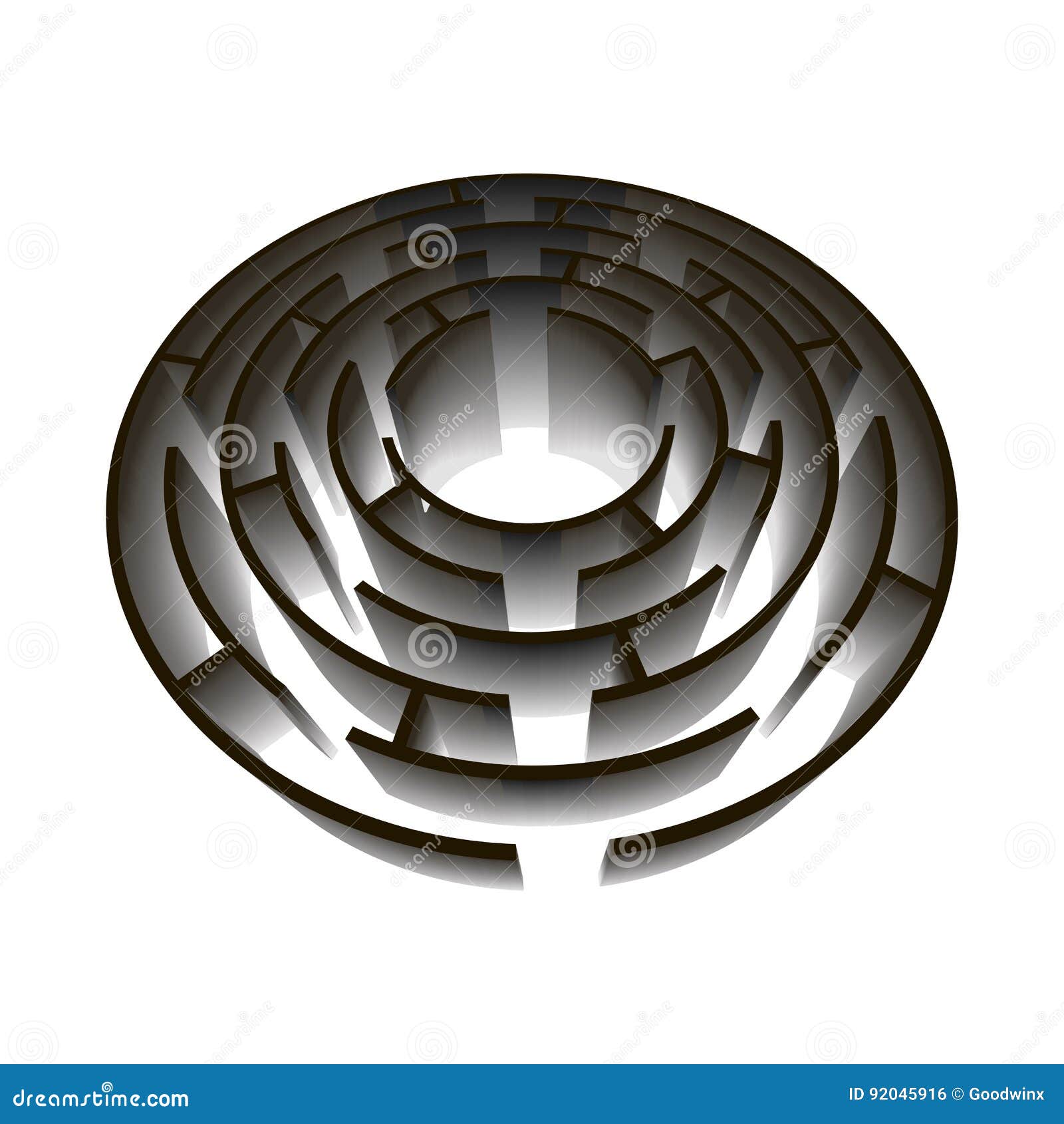 Maze Circular Volumetric 3d Puzzle Game Stock Vector - Illustration of ...