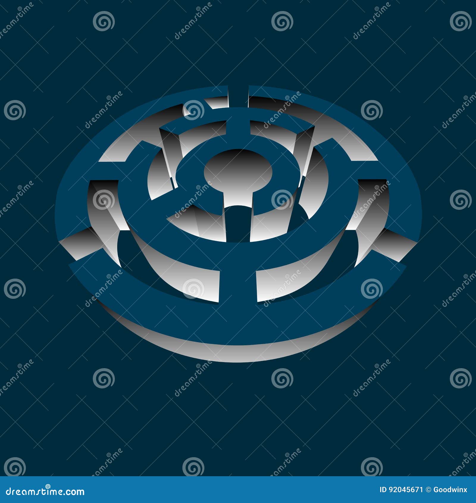 Maze Circular Chart Color Infographics Step By Step In A Series Of ...