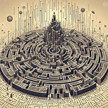 107 1. Maze - a Complex Network of Paths or Passages Designd As Stock ...