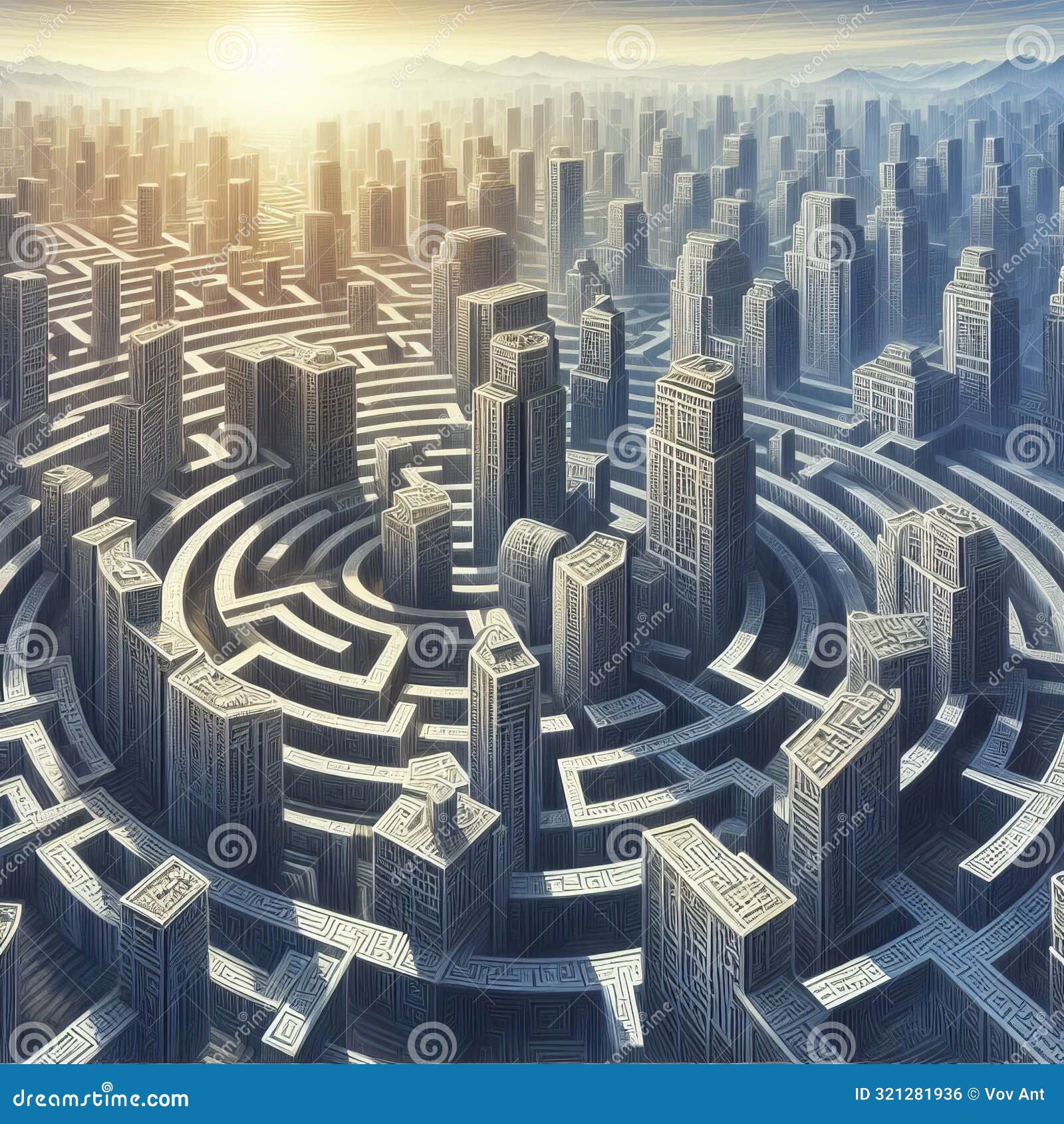 111 1. Maze - a Complex Network of Paths or Passages Designd As Stock ...