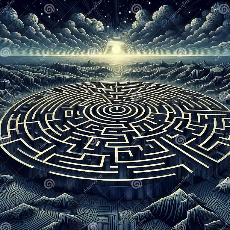 114 1. Maze - a Complex Network of Paths or Passages Designd As Stock ...