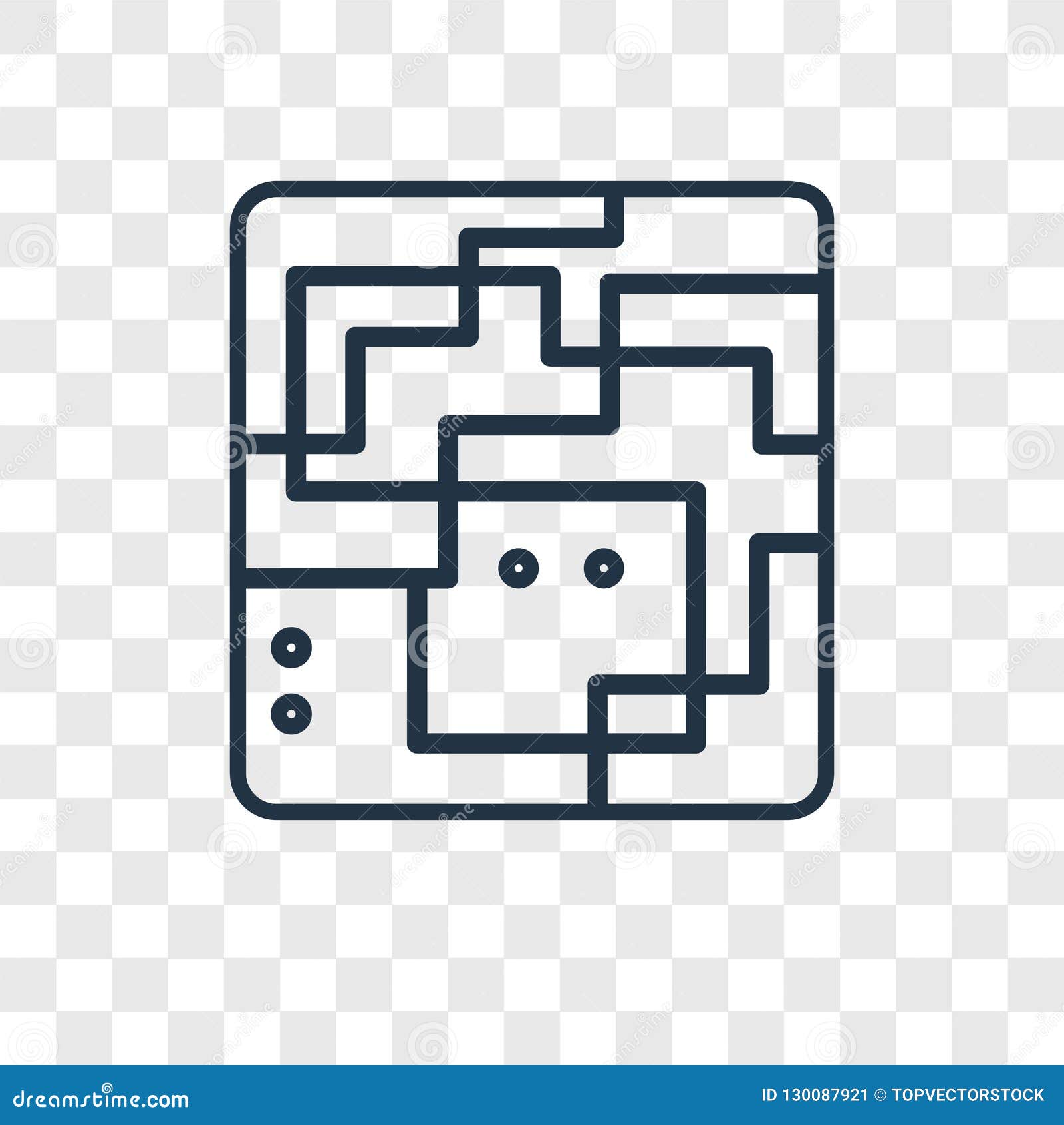 Maze Concept Vector Linear Icon Isolated on Transparent Background ...