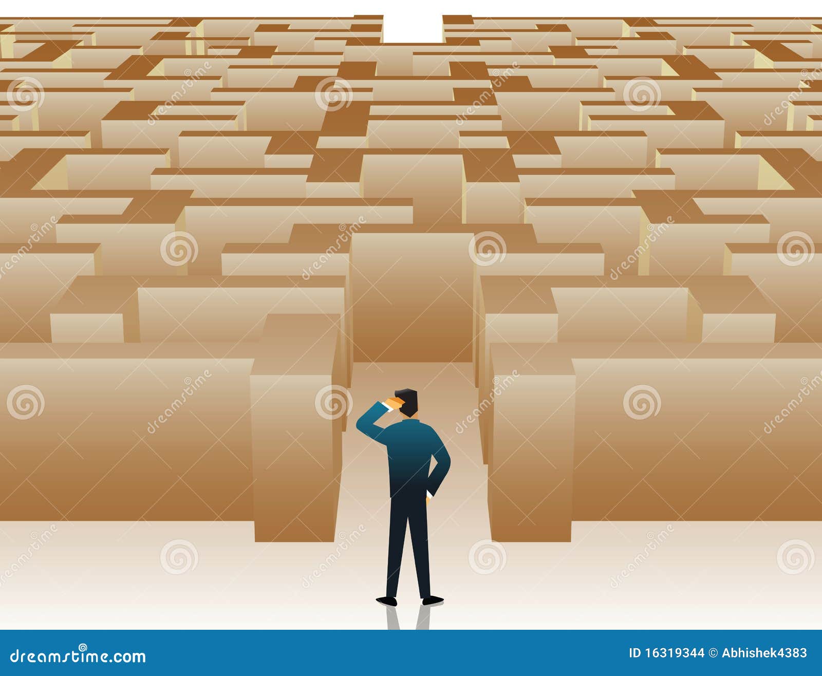 Maze confusion stock illustration. Illustration of hand - 16319344