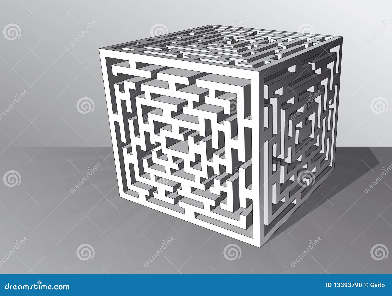 The Maze Cube Stock Photo - Image: 13393790