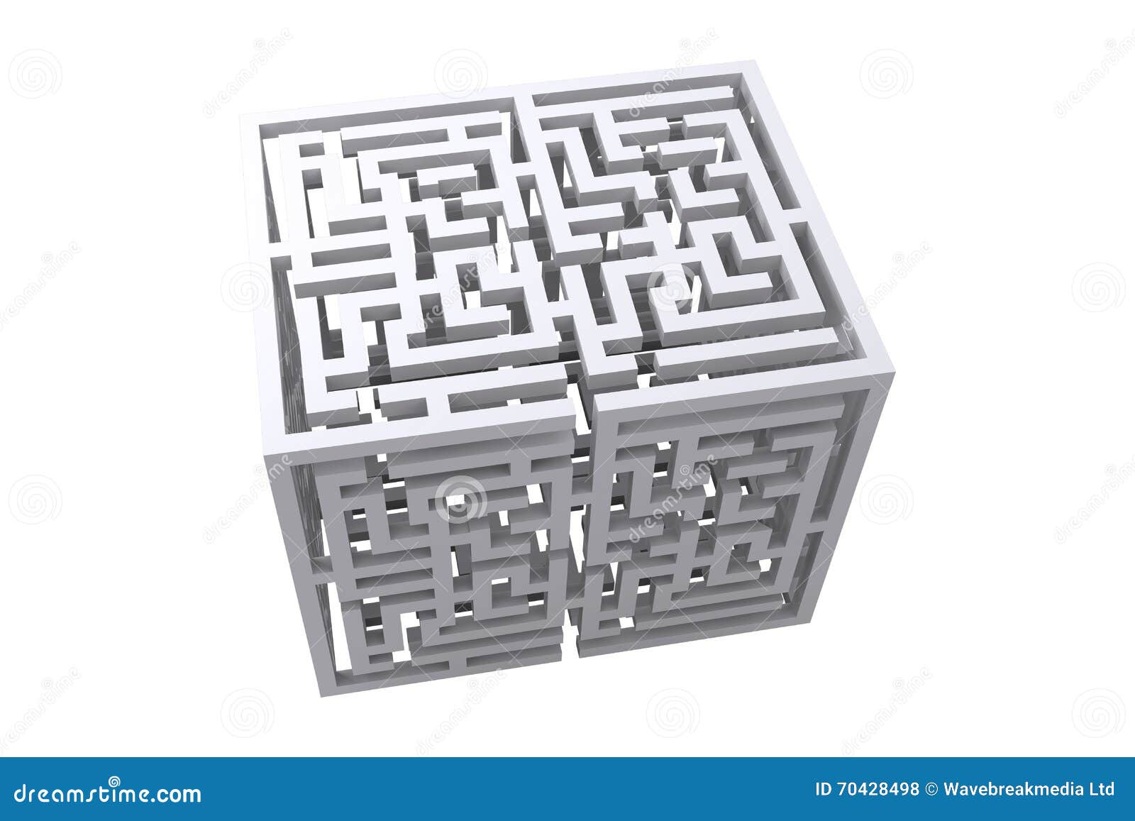 Maze Cube Template Cartoon Vector | CartoonDealer.com #86089633