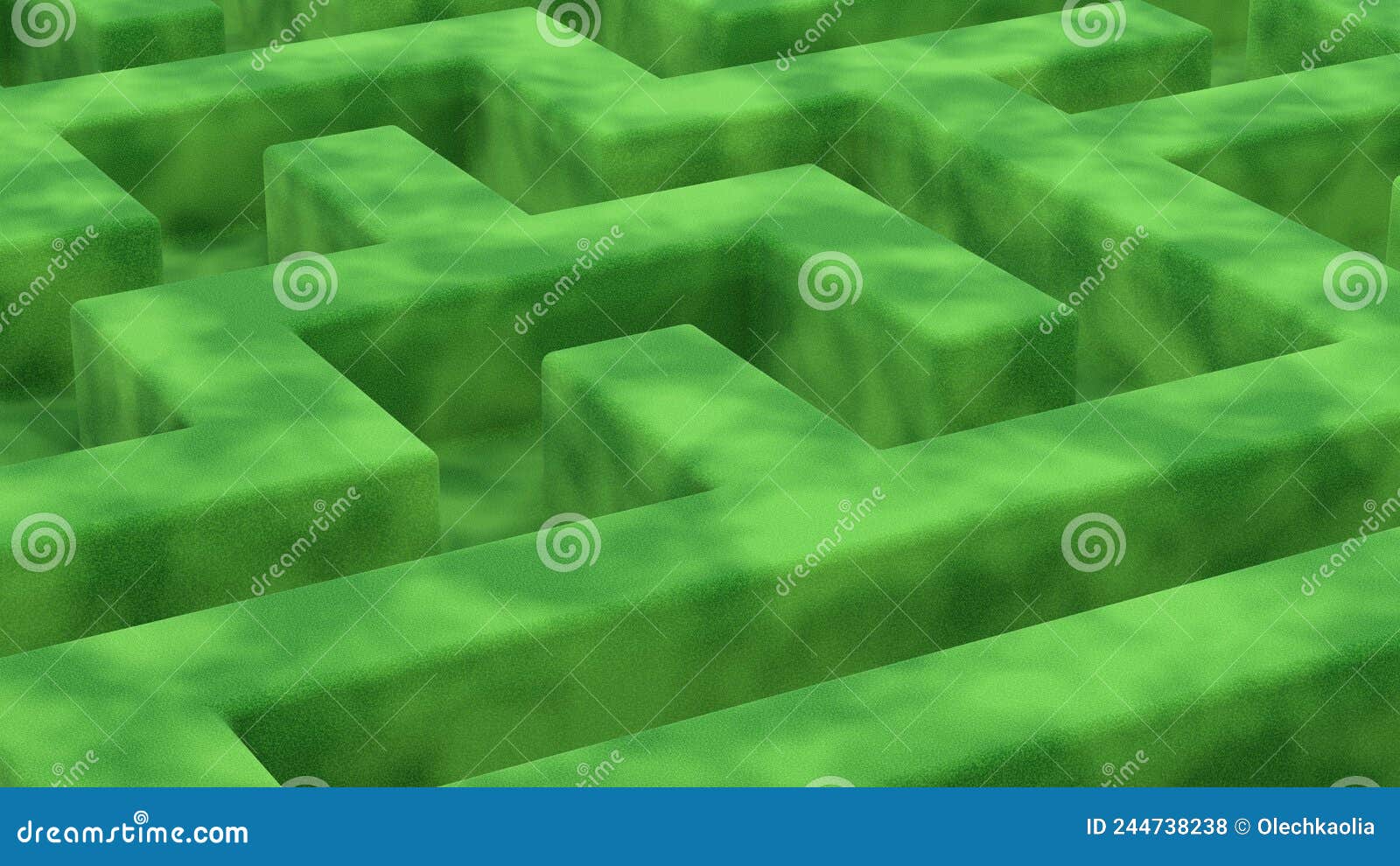 Maze 3d Park Concept, Labyrinth Nature, Green Abstract Trees Stock ...