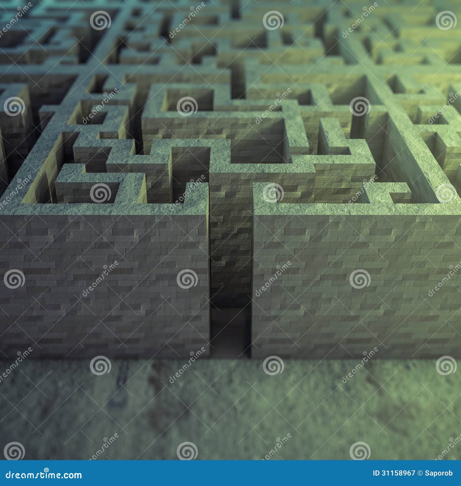 Maze stock illustration. Illustration of concept, assistance - 31158967