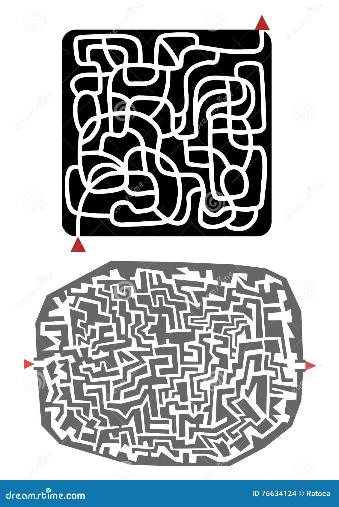 Maze design stock vector. Illustration of design, maze - 76634124