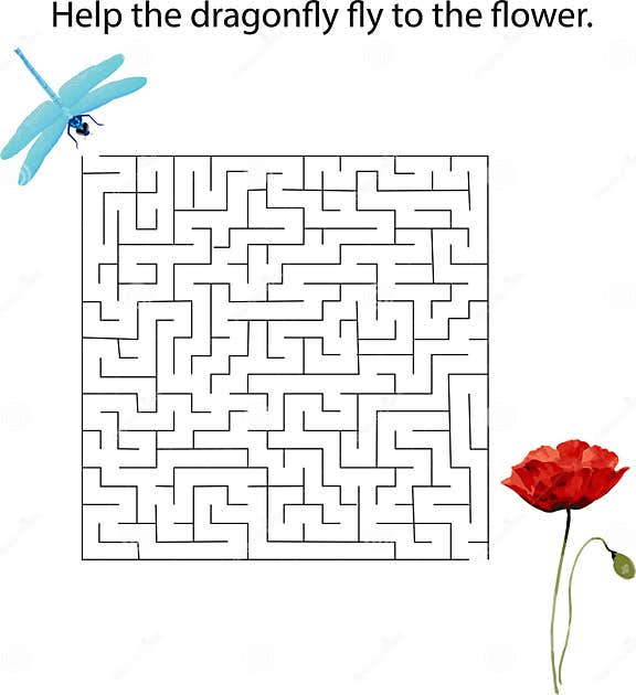 43 maze dragonfly stock illustration. Illustration of game - 279307317