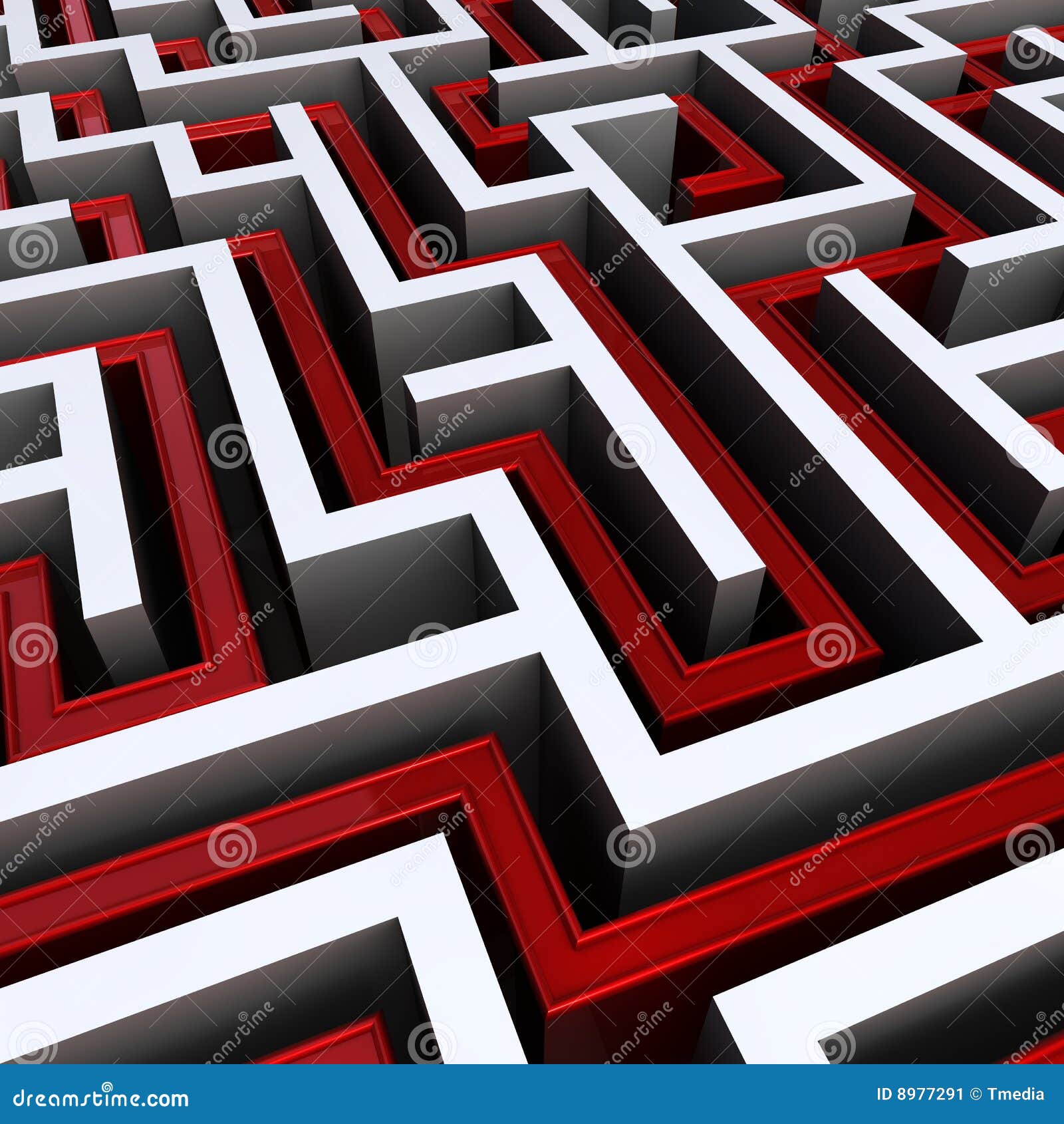Maze with exit path stock illustration. Illustration of solution - 8977291