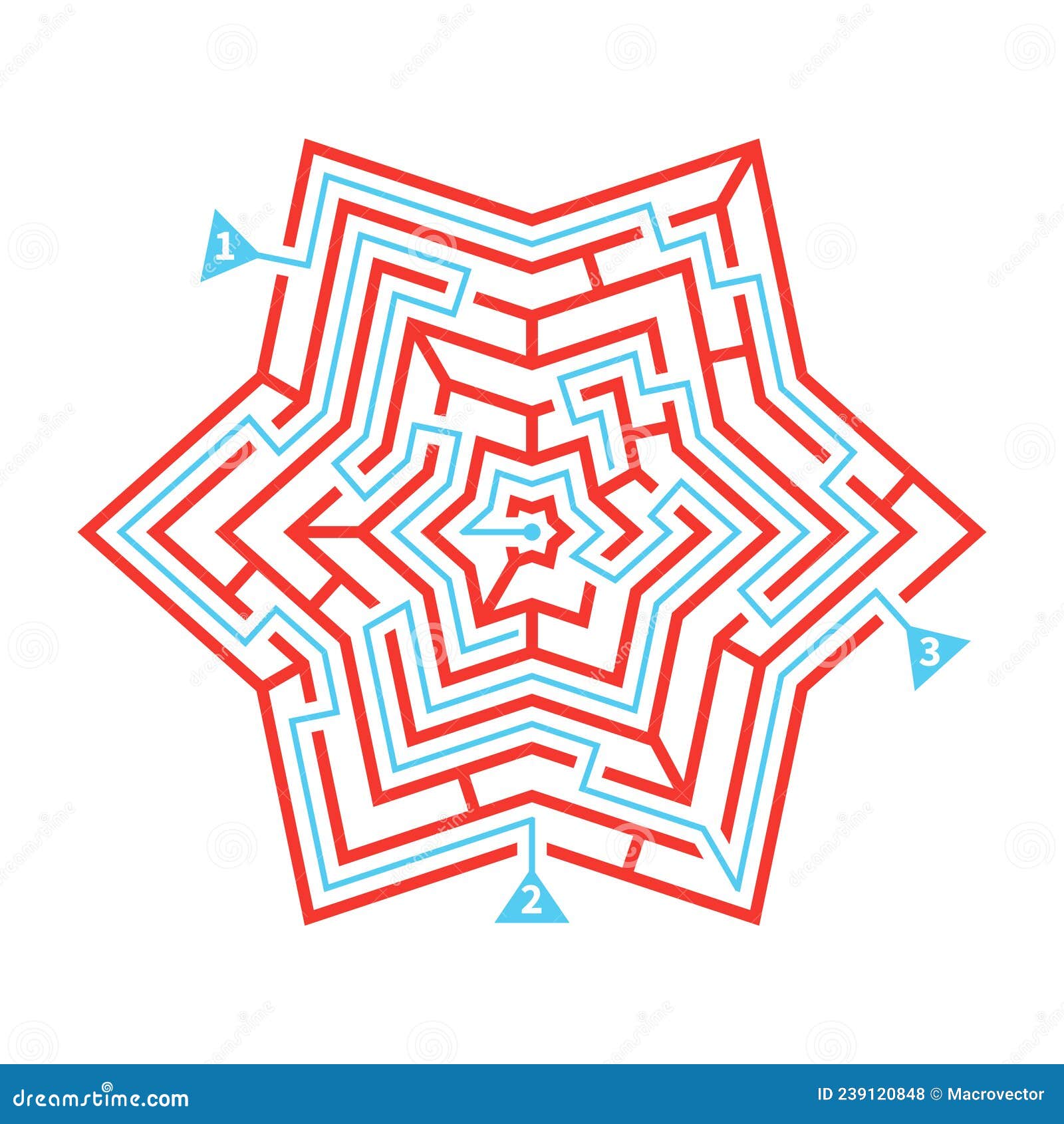 Maze Flat Illustration stock vector. Illustration of finish - 239120848