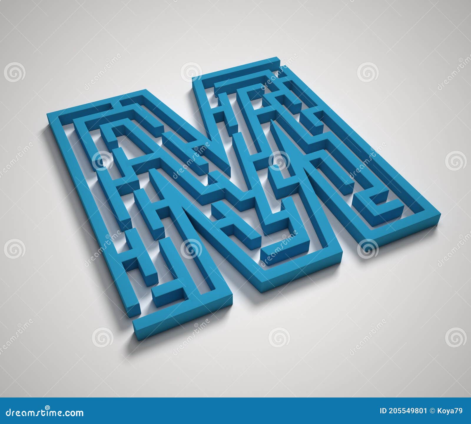Maze Font Letter M Royalty-Free Cartoon | CartoonDealer.com #205549847