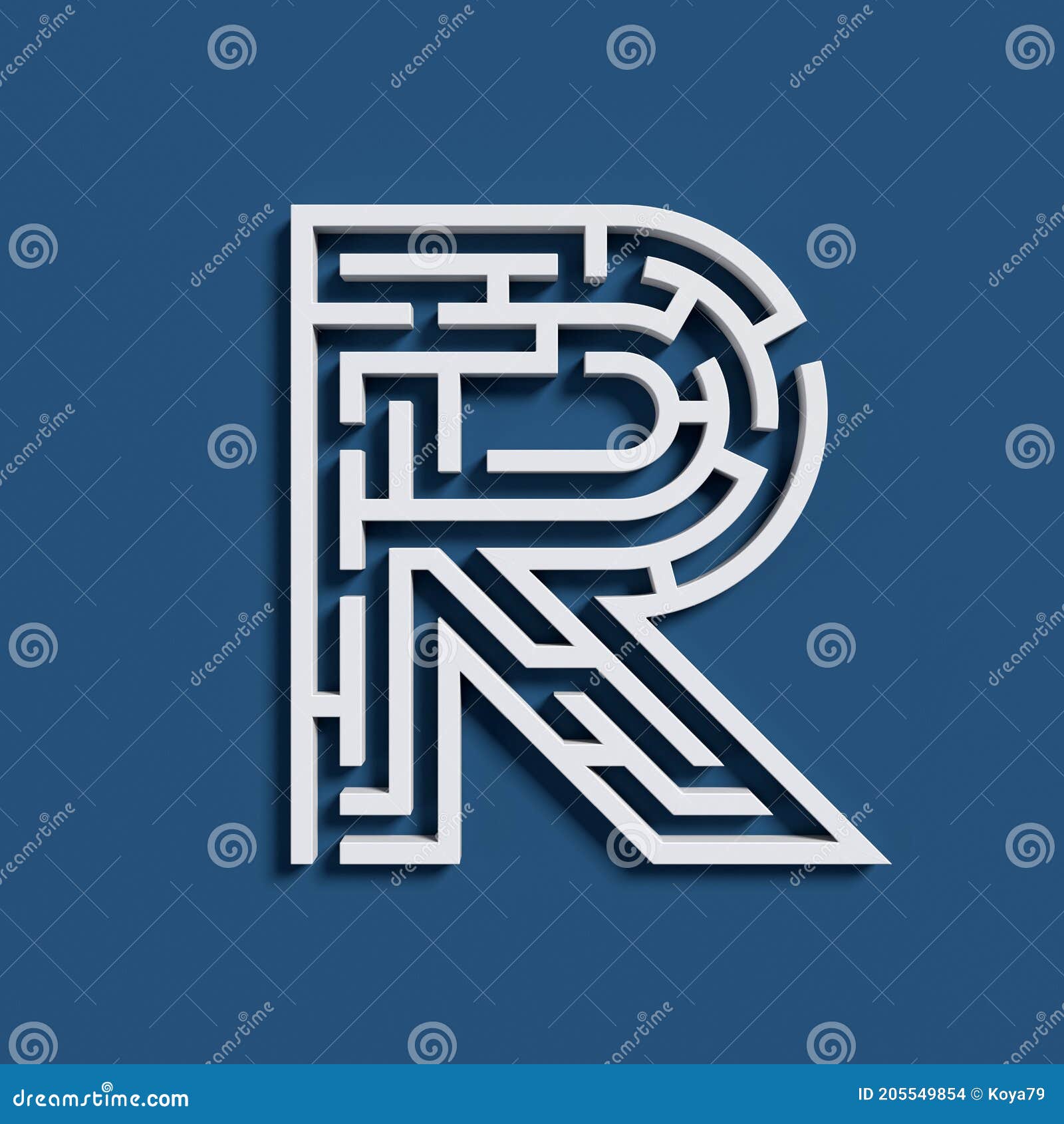 Maze font letter R stock illustration. Illustration of help - 205549854