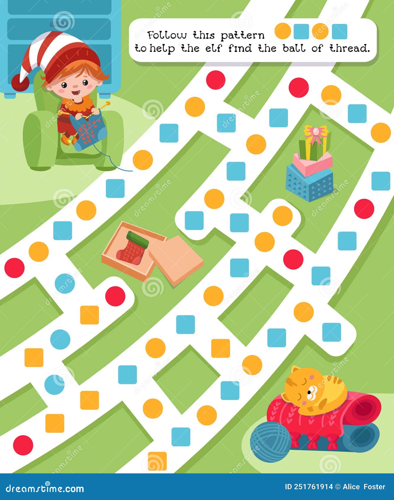 Maze Game, Activity for Children. Game for Kids. Help the Elf Find the ...