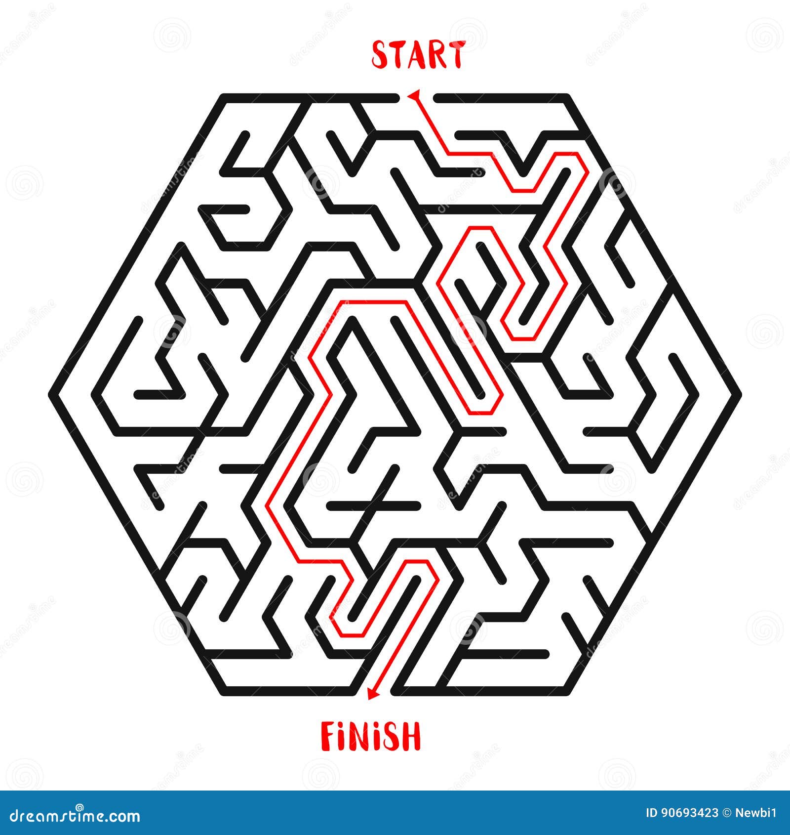 Maze Game Background. Labyrinth with Entry and Exit Stock Vector ...