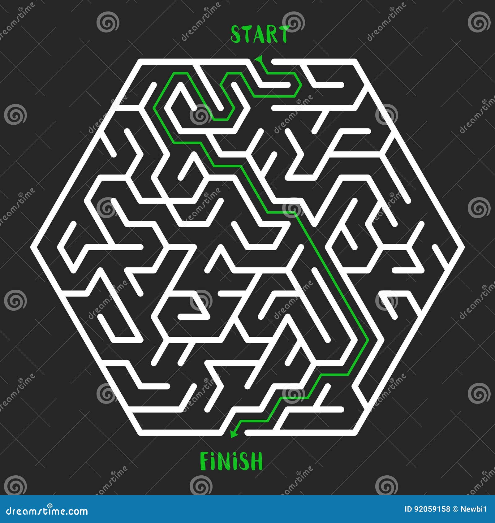 Maze Game Background. Labyrinth with Entry and Exit Stock Vector ...