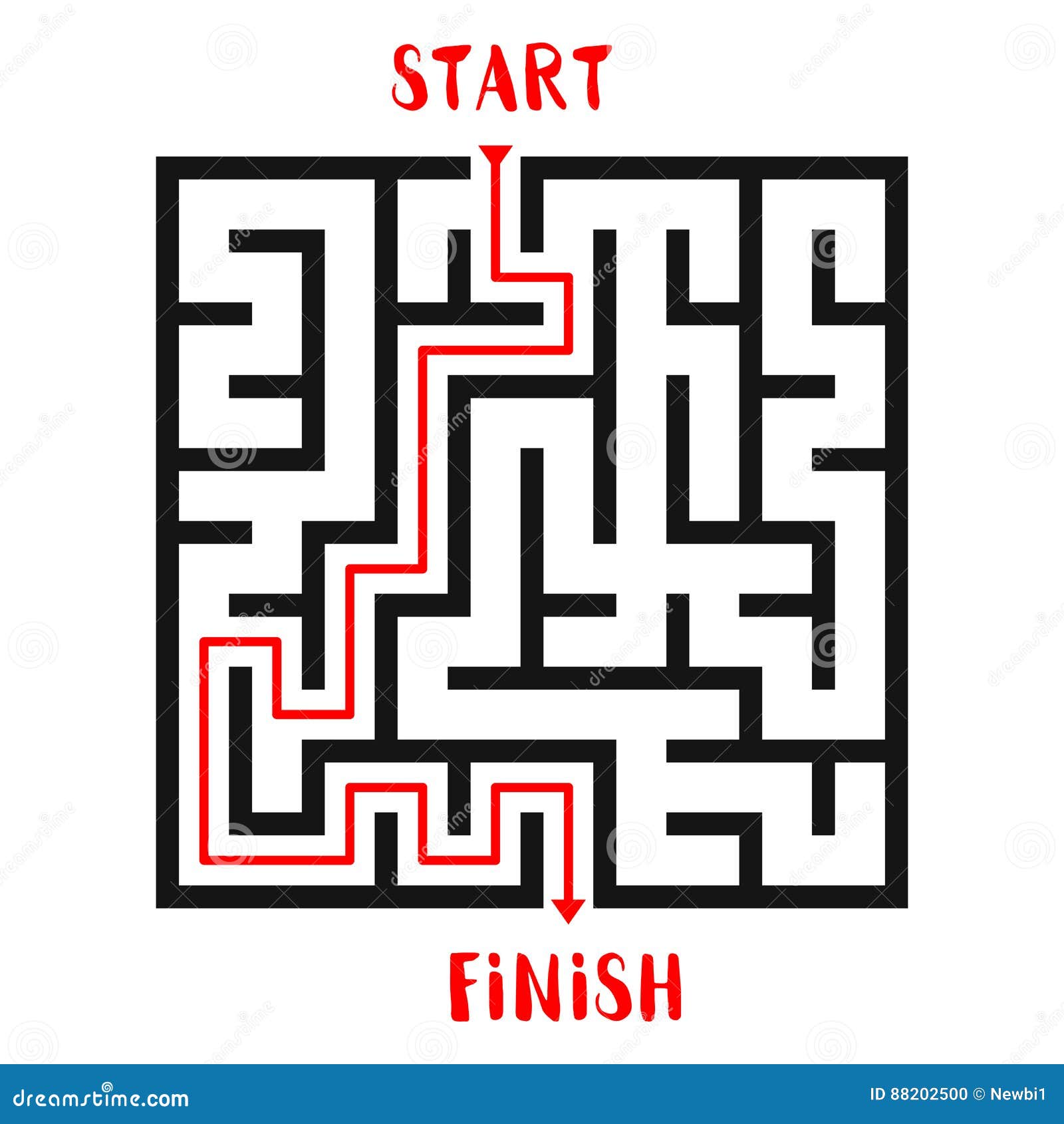 Maze Game Background. Labyrinth with Entry and Exit. Stock Vector ...