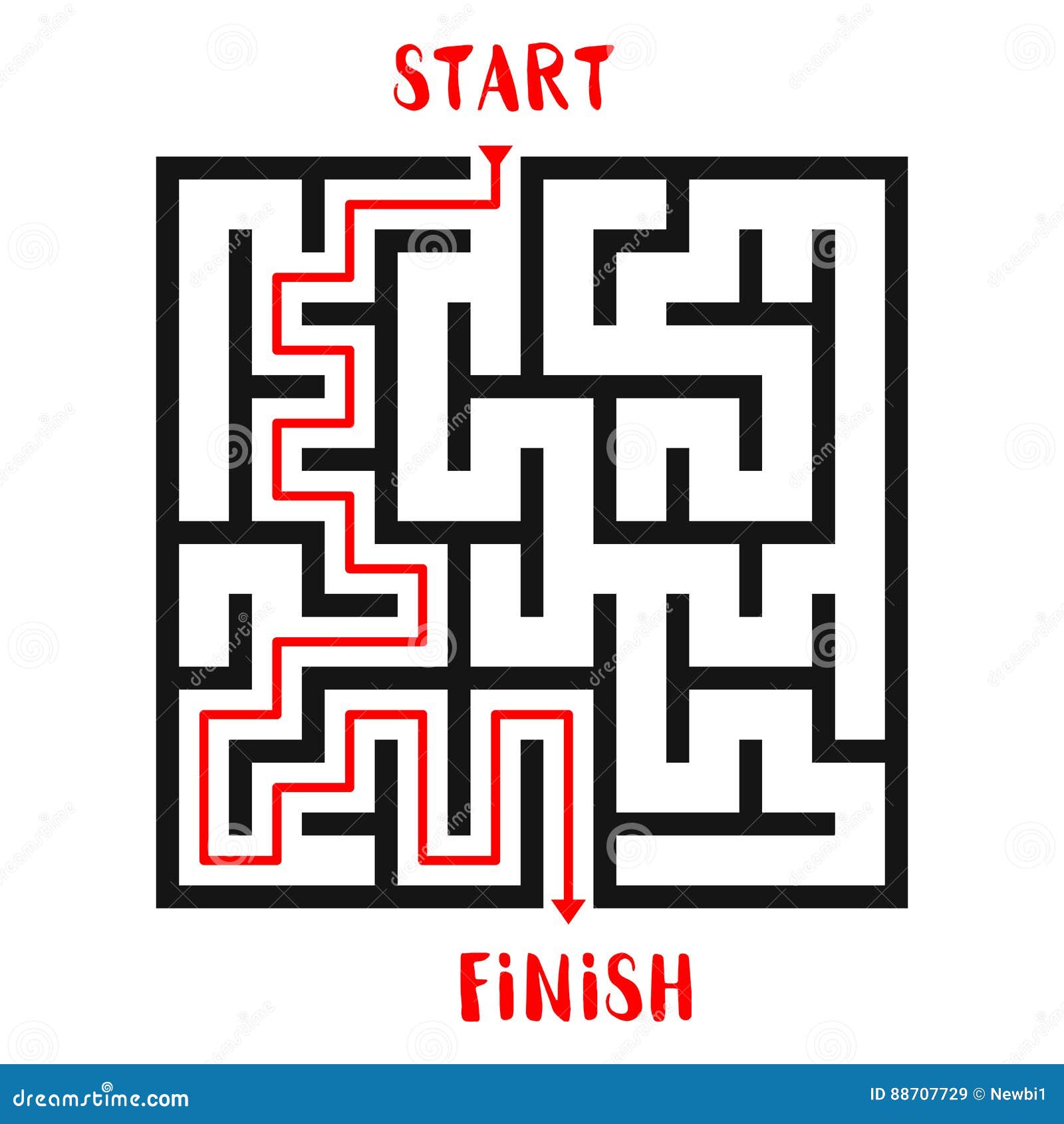 Maze Game Background. Labyrinth with Entry and Exit. Stock Vector ...