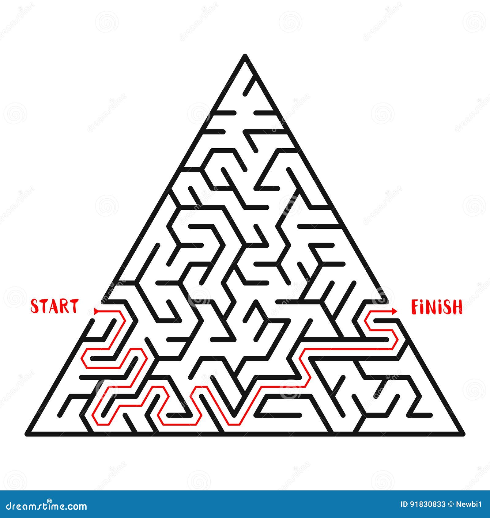 Maze Game Background. Labyrinth with Entry and Exit Stock Vector ...