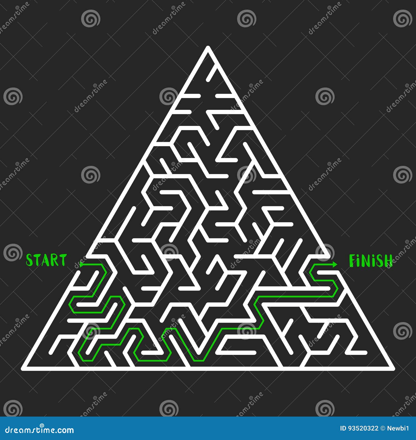 Maze Game Background. Labyrinth with Entry and Exit Stock Vector ...