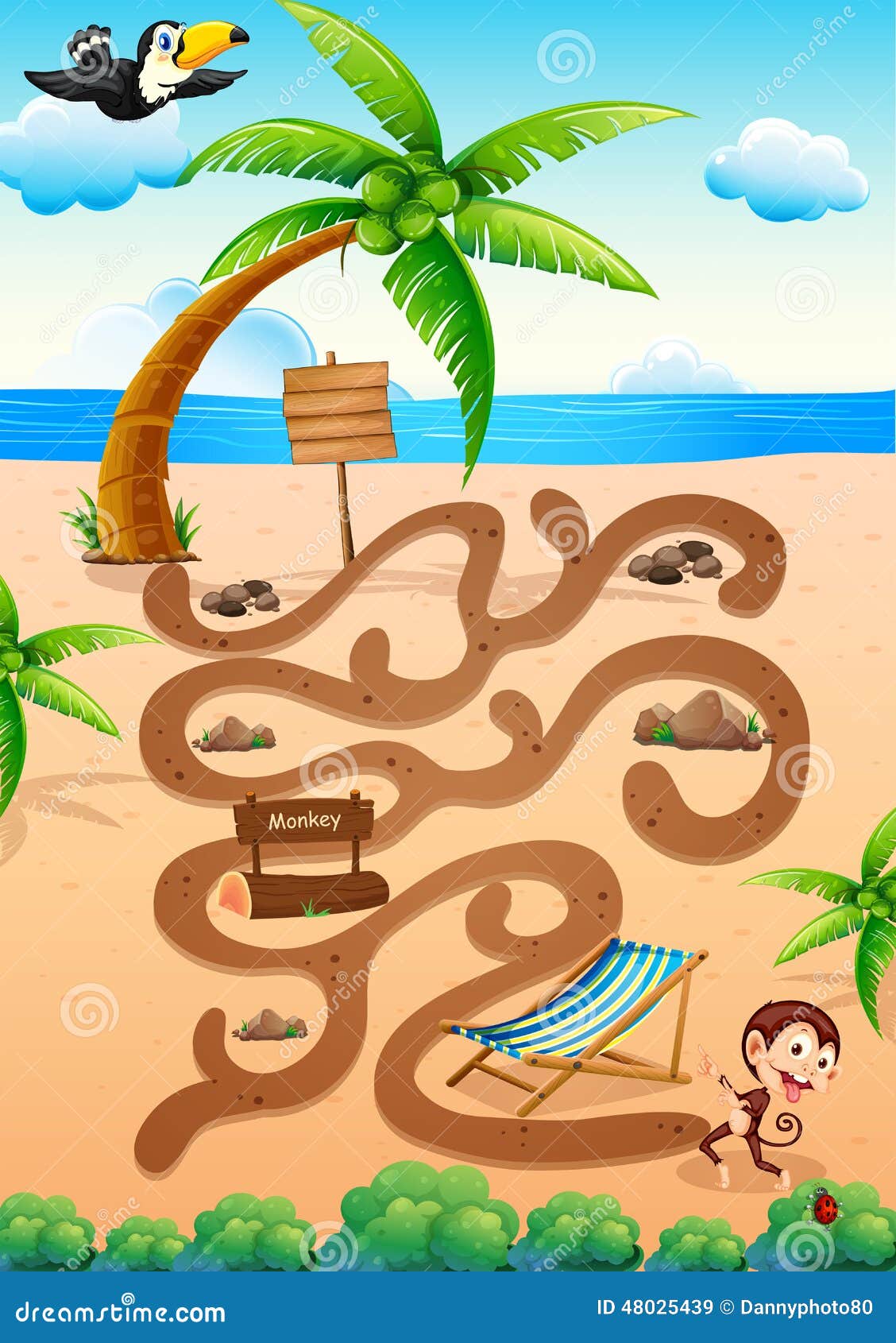 Maze game stock vector. Illustration of scenery, maze - 48025439