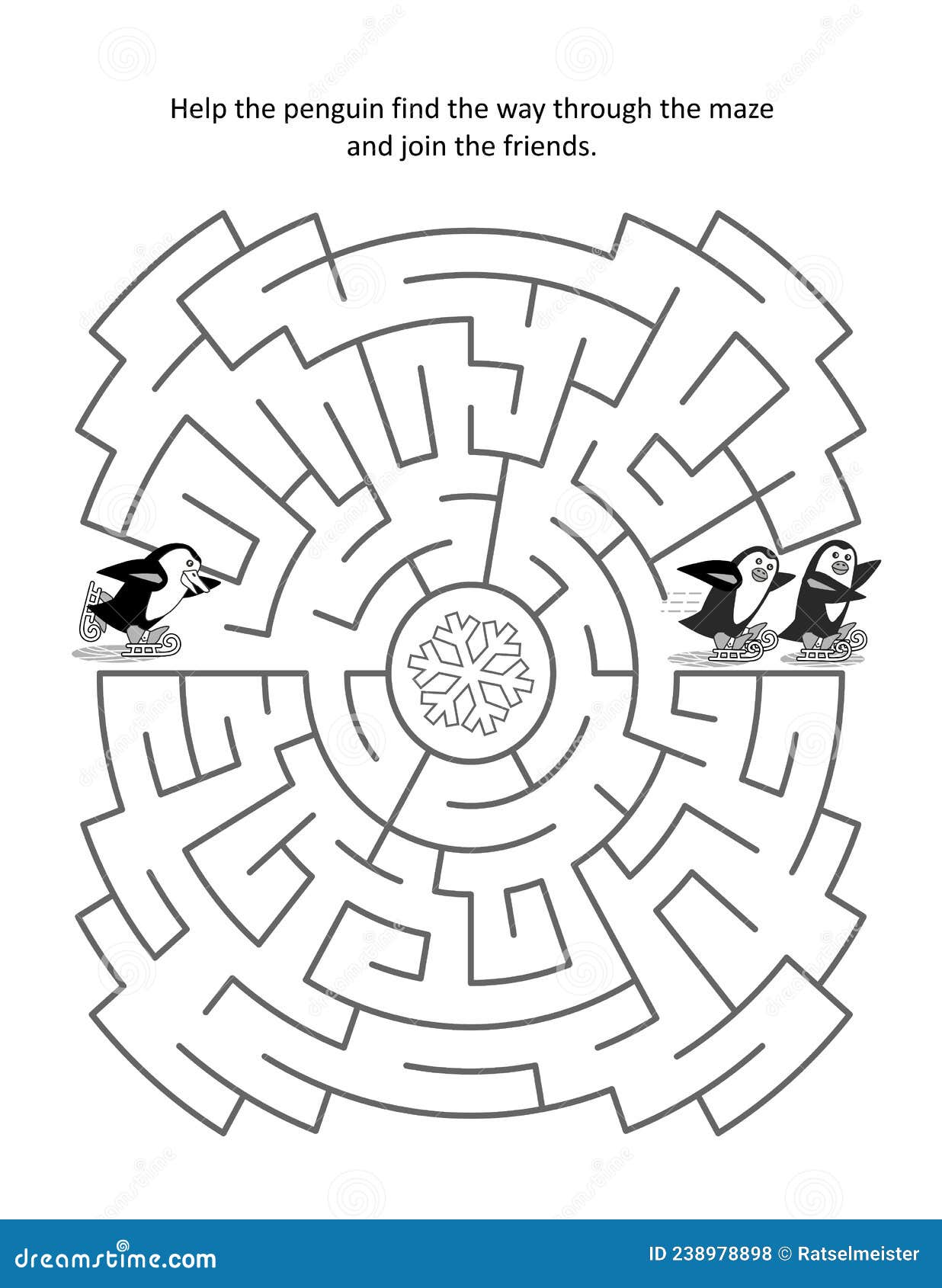 Mazes With Snowflake Shape Core Vector Illustration | CartoonDealer.com ...