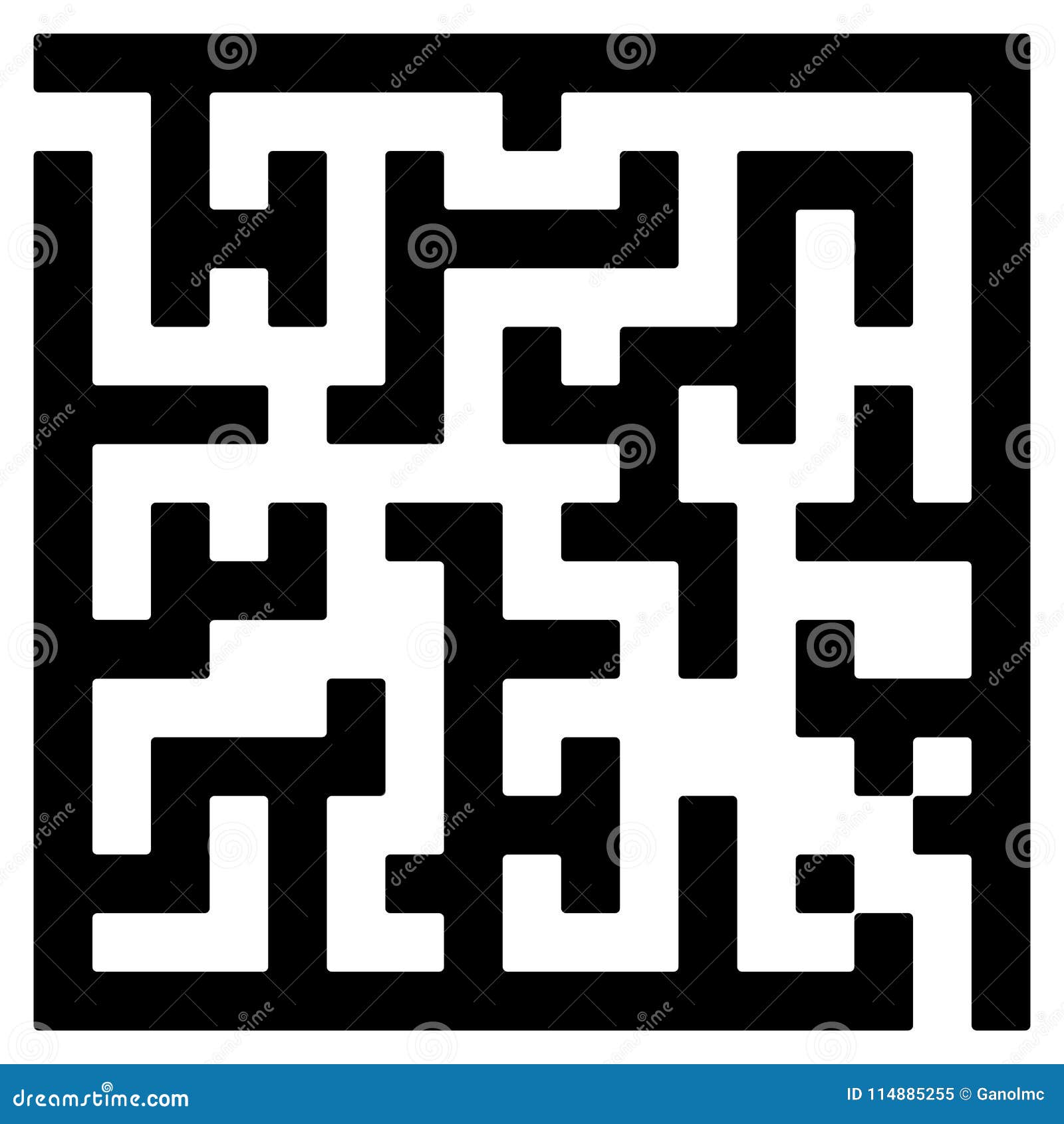 Maze Game Labyrinth with Entry and Exit.Vector Illustration Stock ...