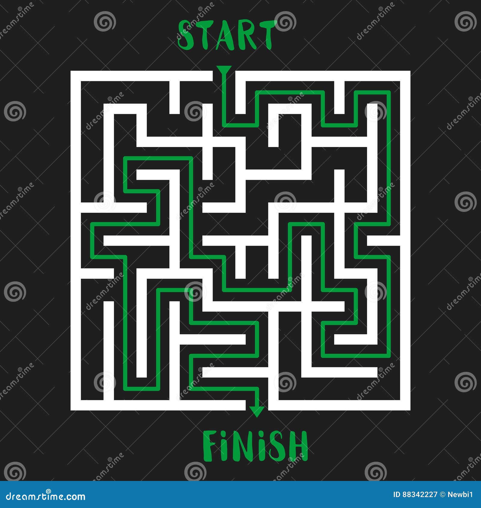 Maze Game Logo. Labyrinth with Entry and Exit. Stock Vector ...