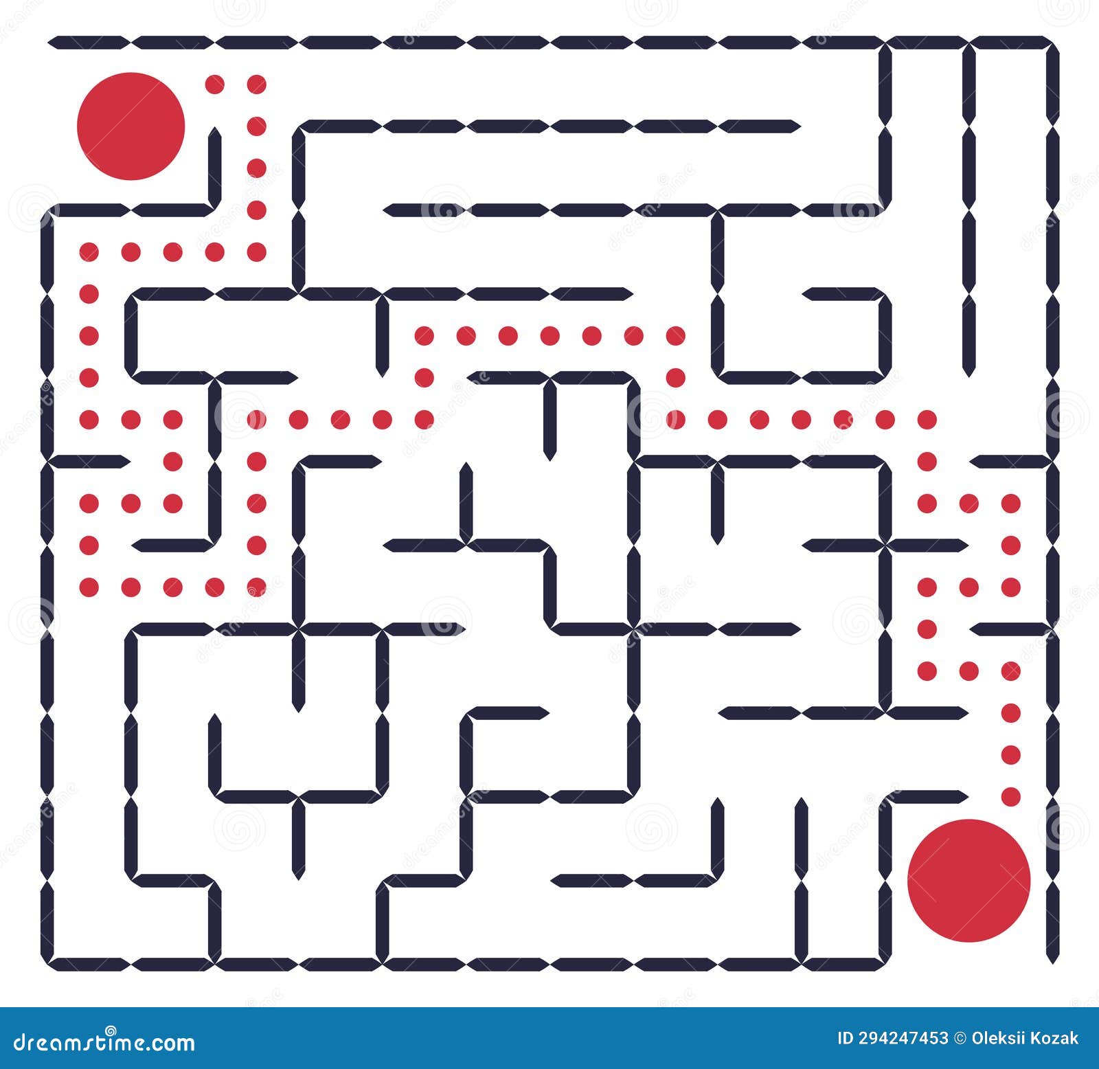Maze. the Game Path is a Labyrinth. Square Maze Stock Vector ...