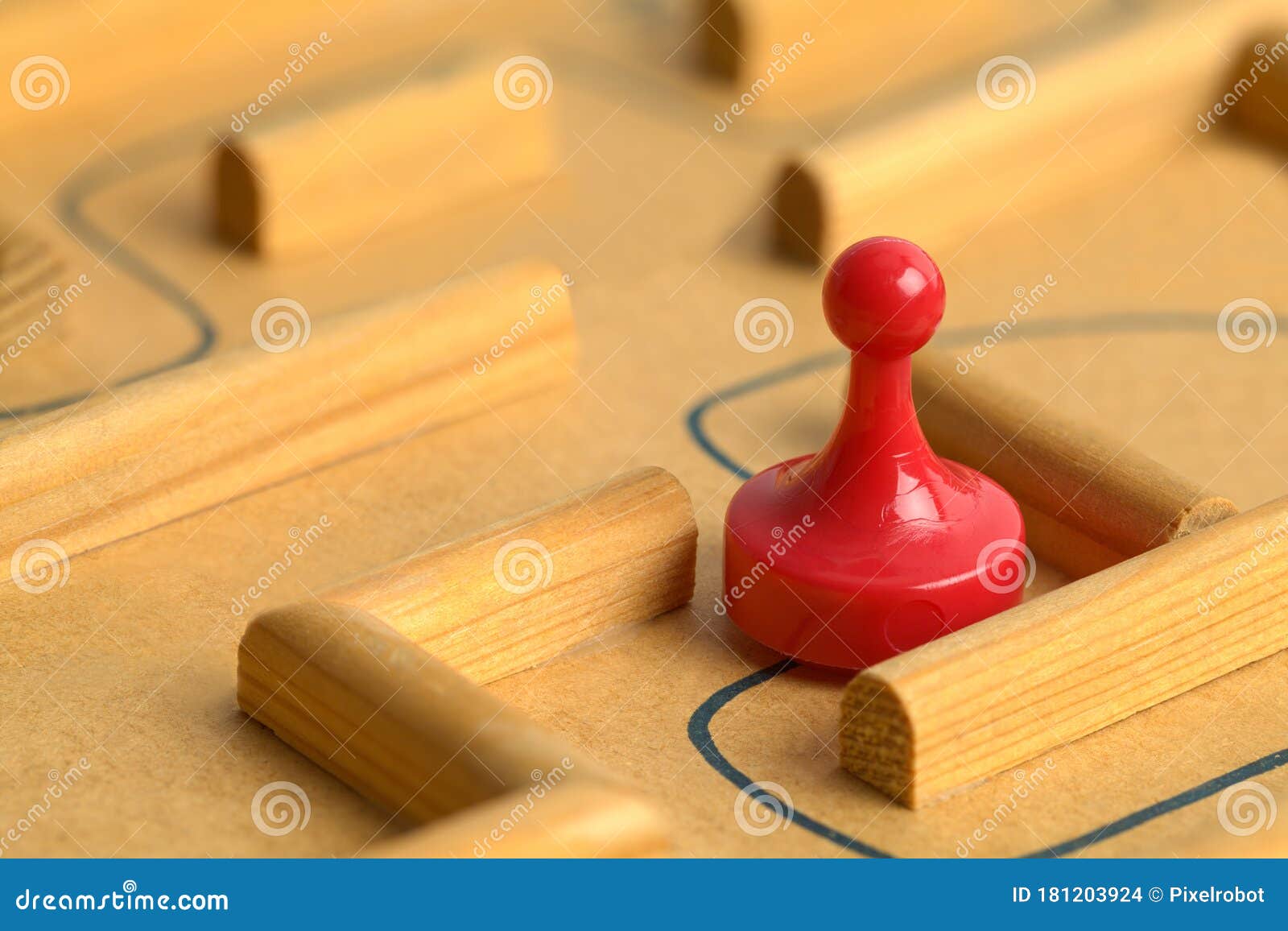 Maze with Game Piece stock photo. Image of maze, risk - 181203924