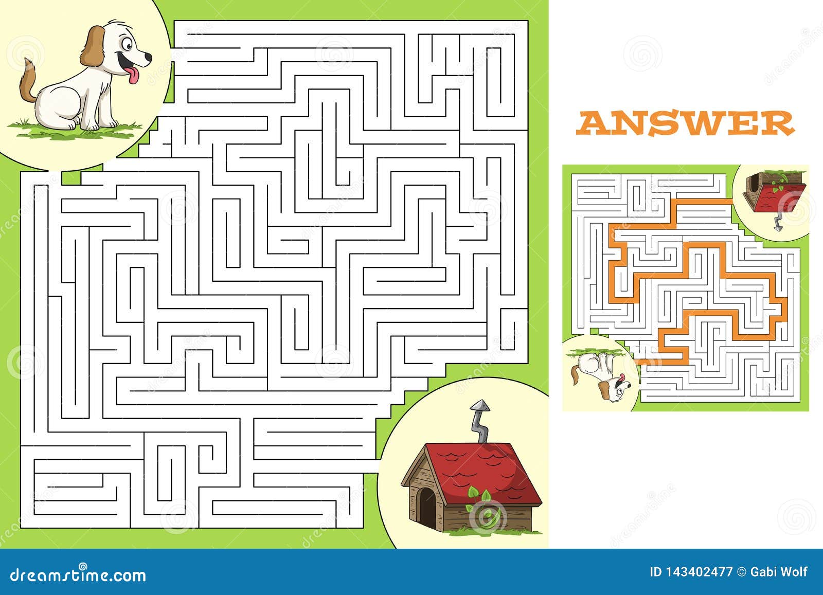 Maze Game Puzzle stock vector. Illustration of challenge - 143402477