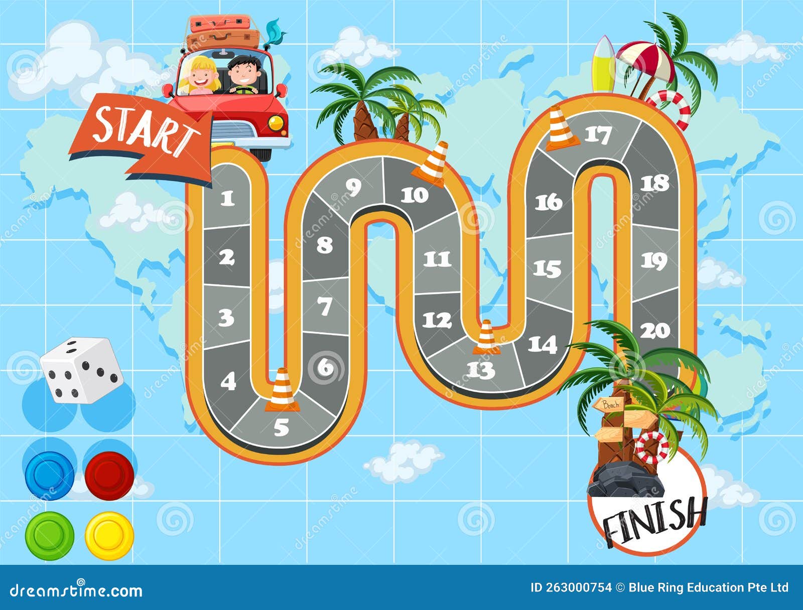 Maze Game Template for Kids Stock Vector - Illustration of gaming ...