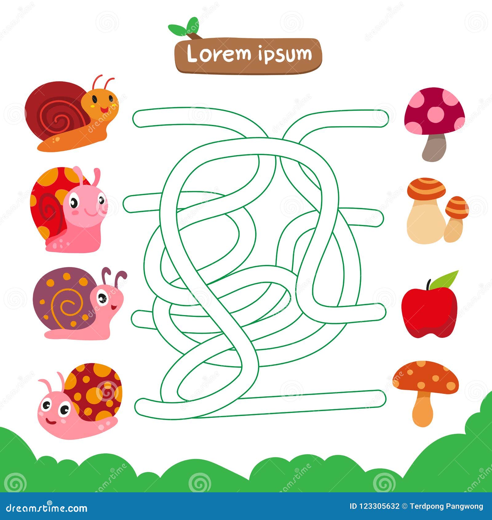 Maze game vector design stock vector. Illustration of isolate - 123305632