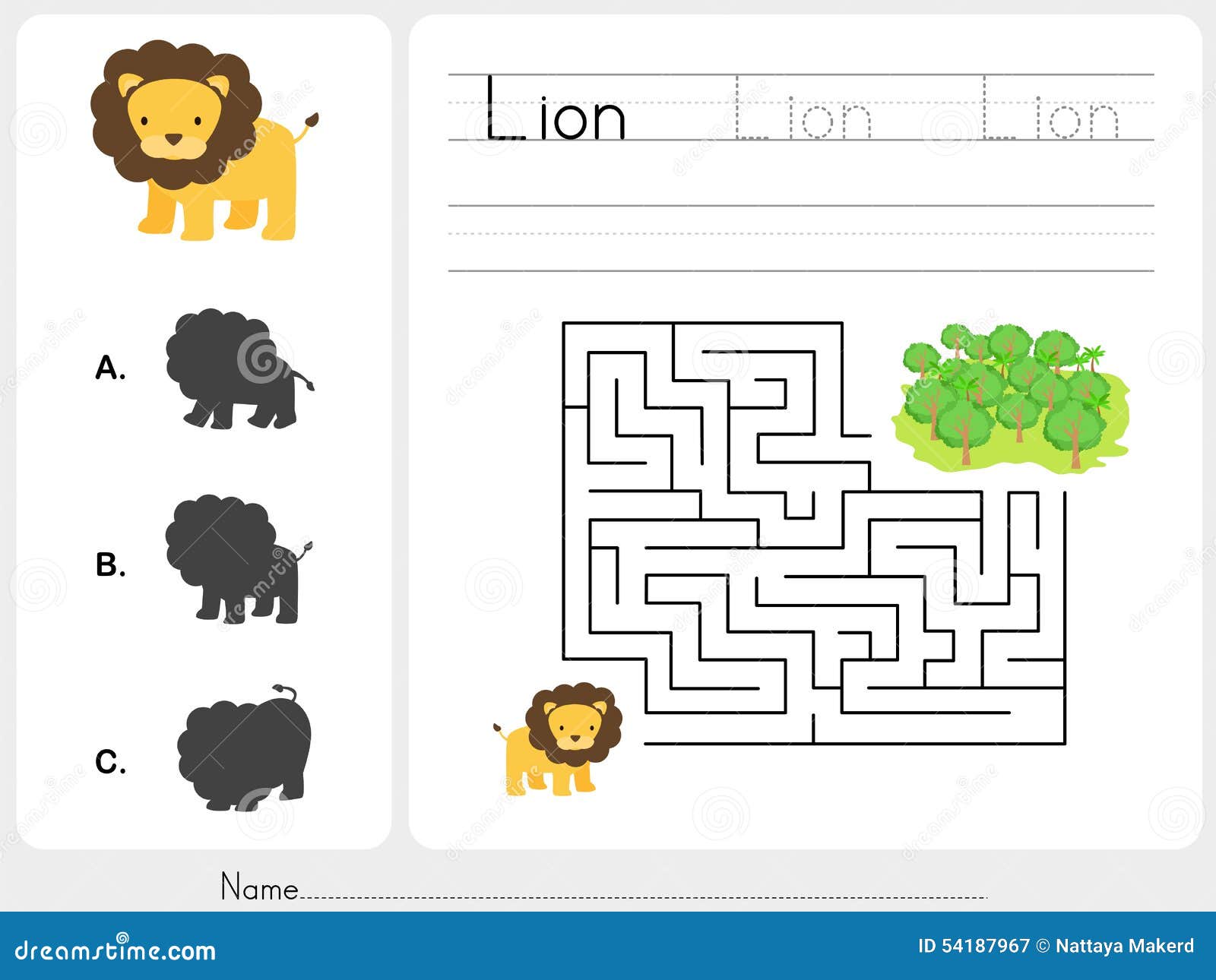 Maze Game - Worksheet for Education Stock Vector - Illustration of ...