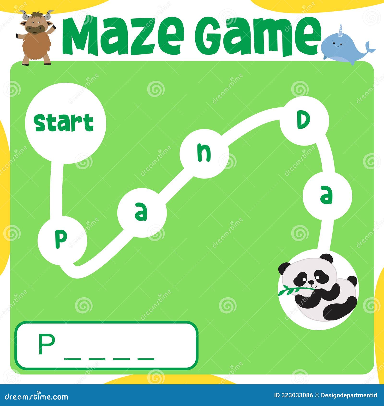 Maze Game Worksheet. Worksheet for Learning English Stock Vector ...