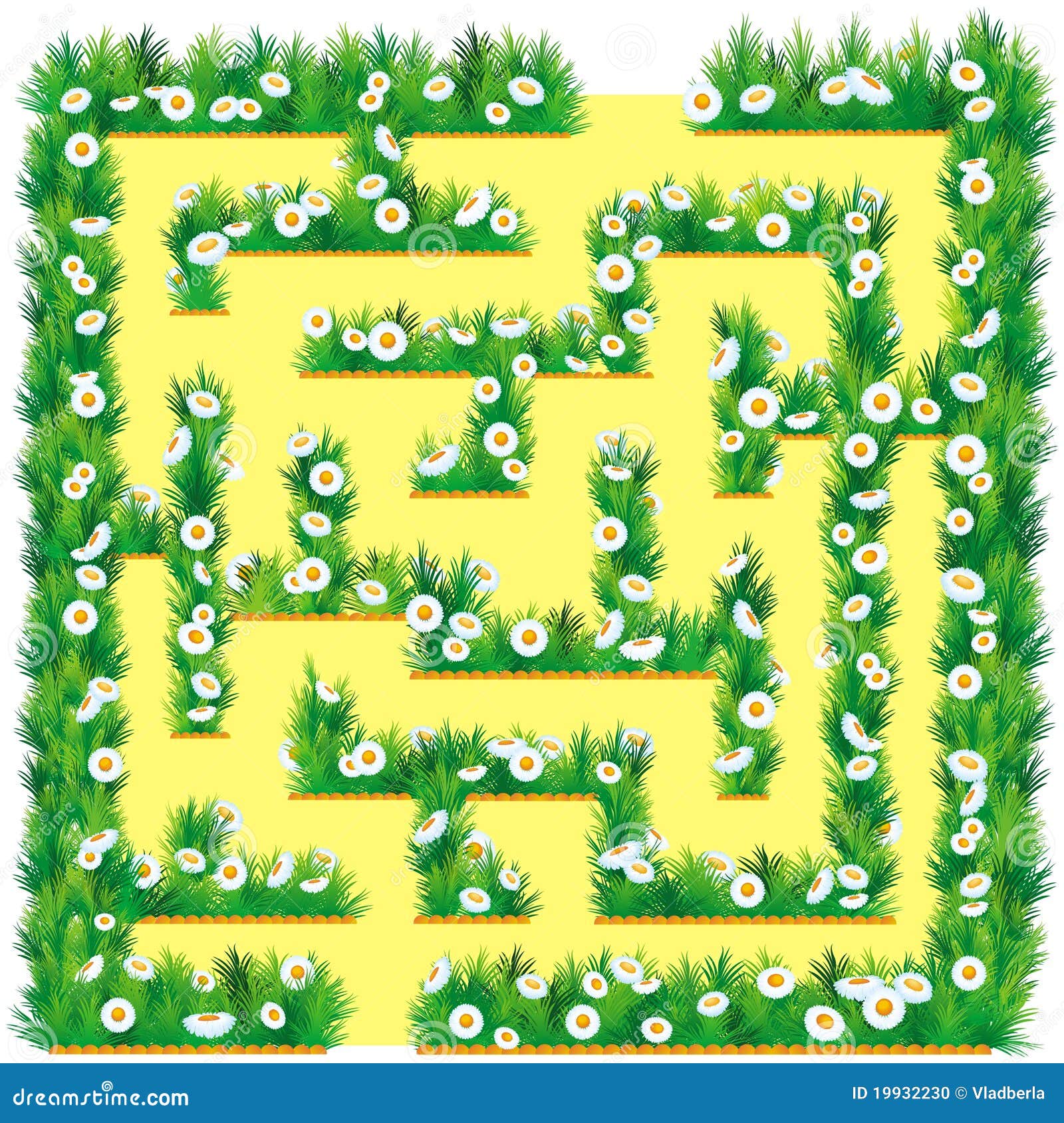 Maze in the garden stock vector. Illustration of labyrinth - 19932230